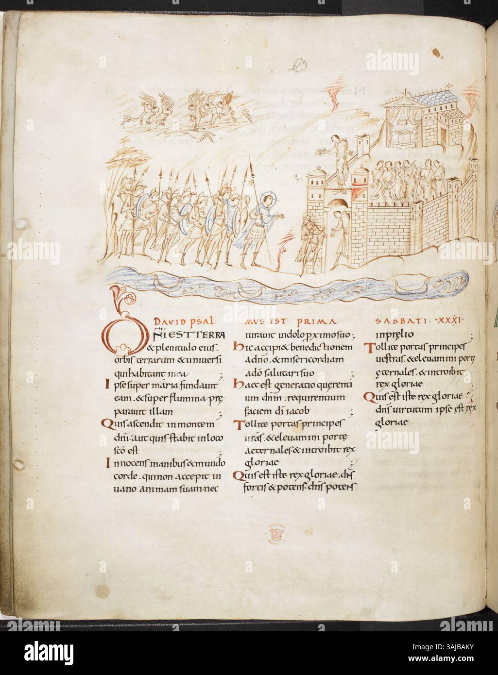 The f013v page of Harley MS 603, dating back to 1000-1050, features an ...