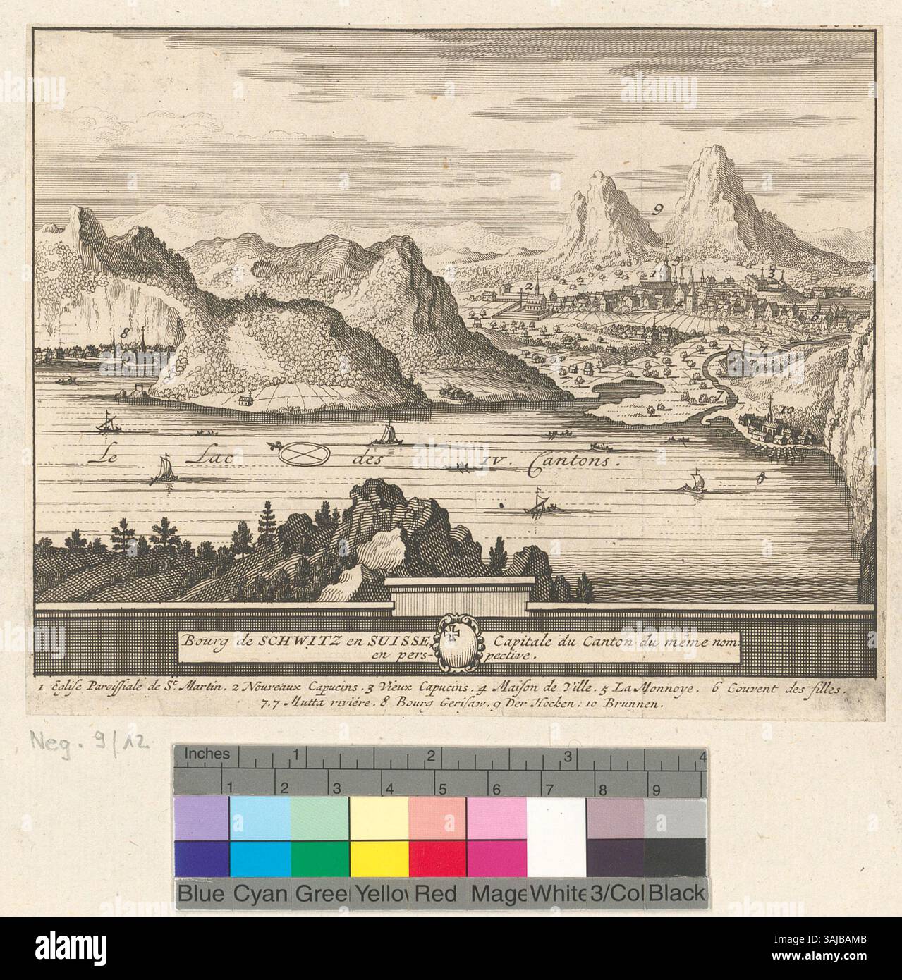 This 1714 etching shows the village of Schwytz, capital of the canton ...