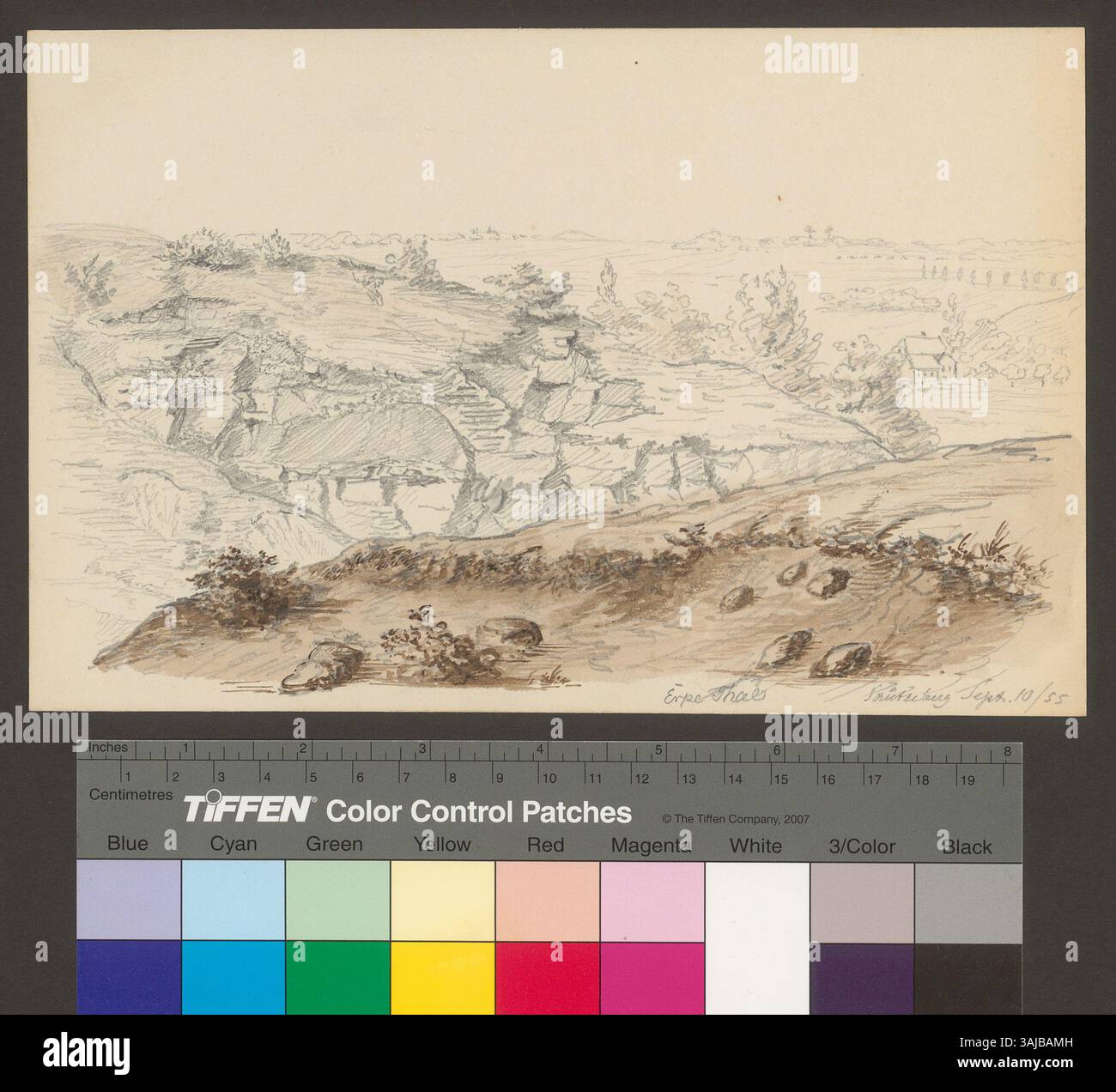 The image depicts the Erpe Thal region, focusing on the Schützeberg ...