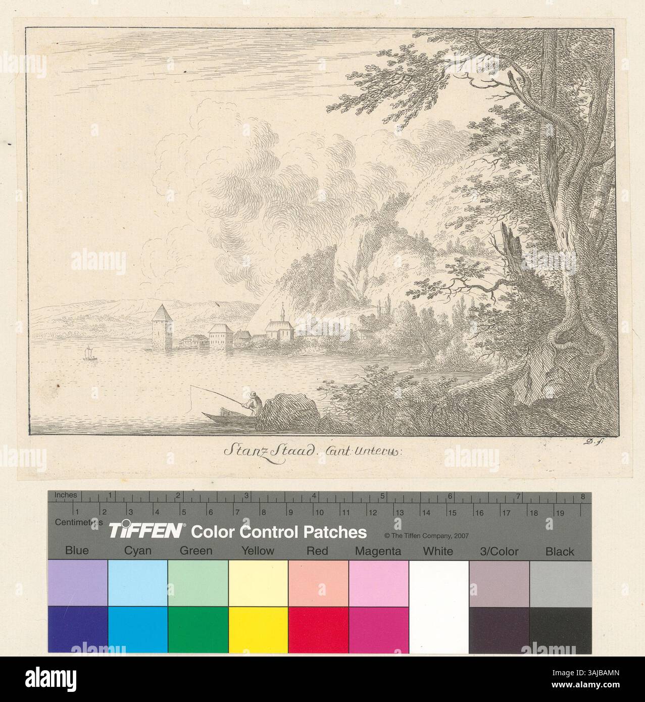 This 1757 etching by Daniel Düringer presents a view of Stanz Staad in ...