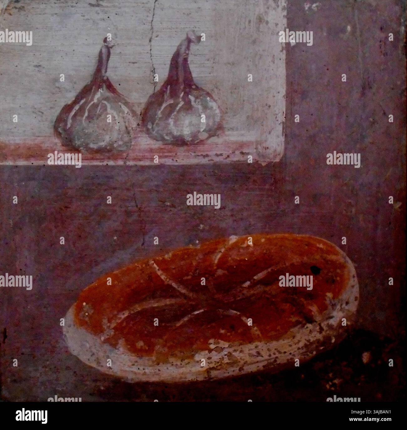 This wall painting from Herculaneum, dating back to 79 AD, depicts two ...