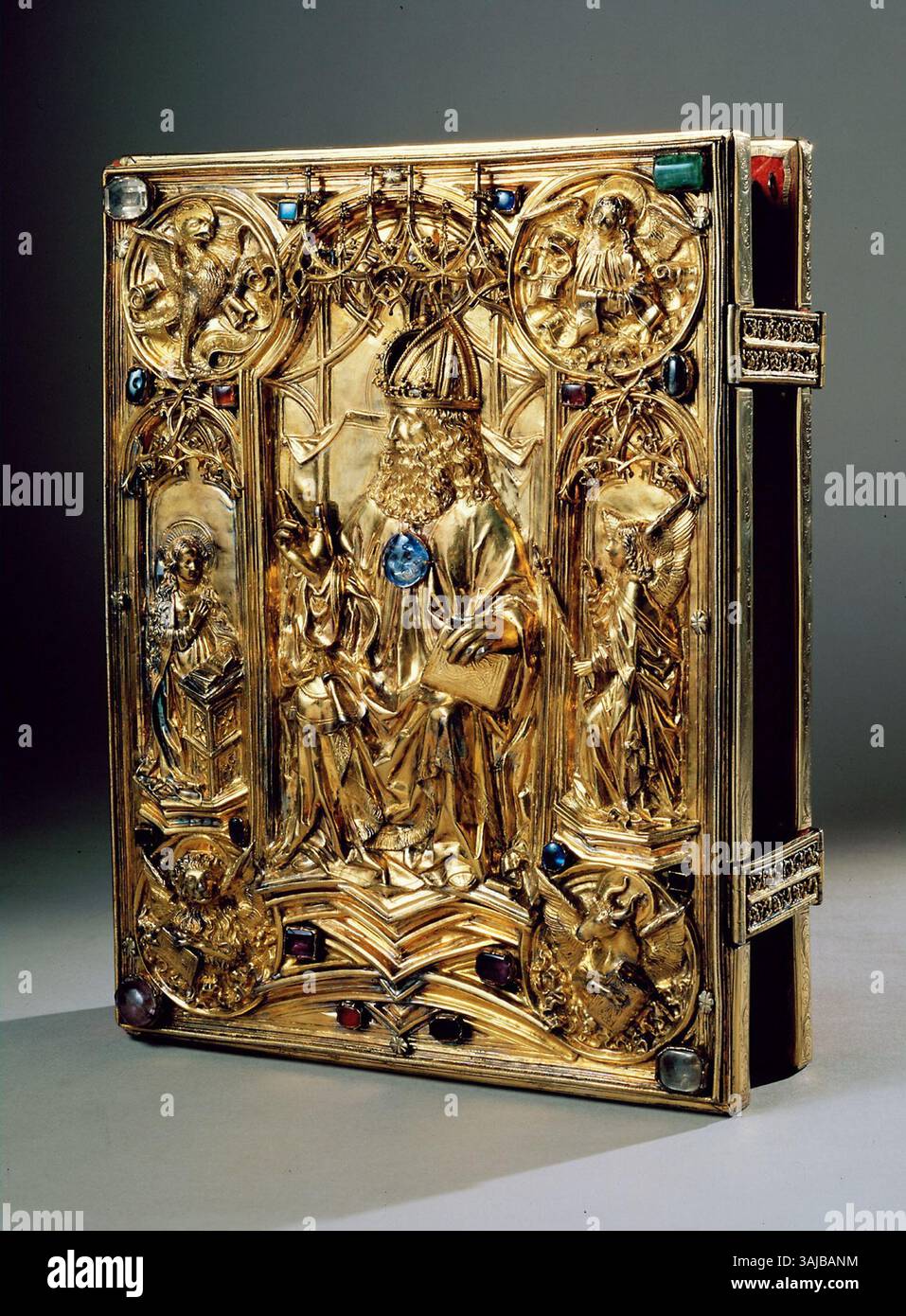 The book cover of the *Vienna Coronation Gospels*, created circa 1500 ...