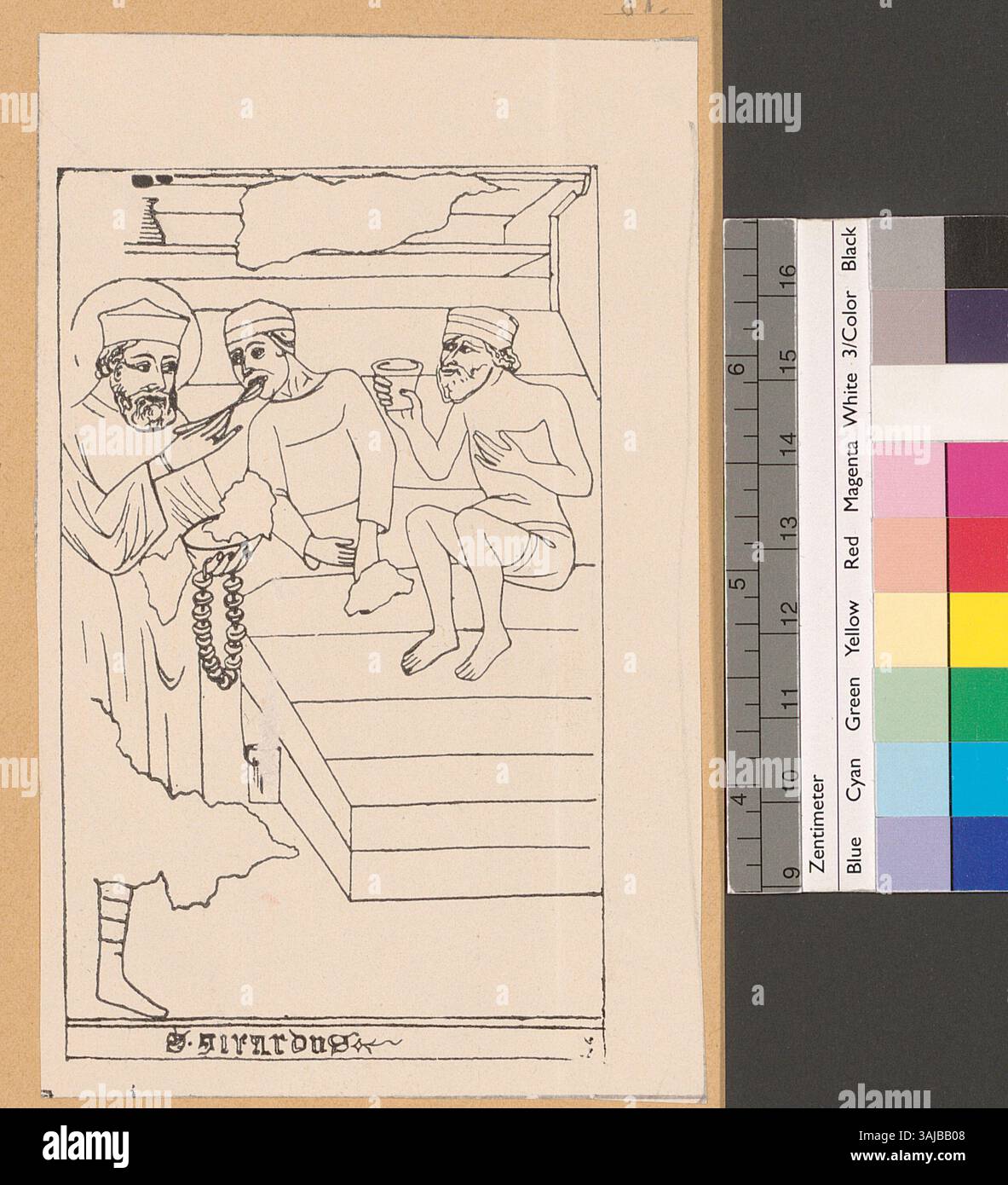 This image shows a section of the wall painting in the Chapel of St ...