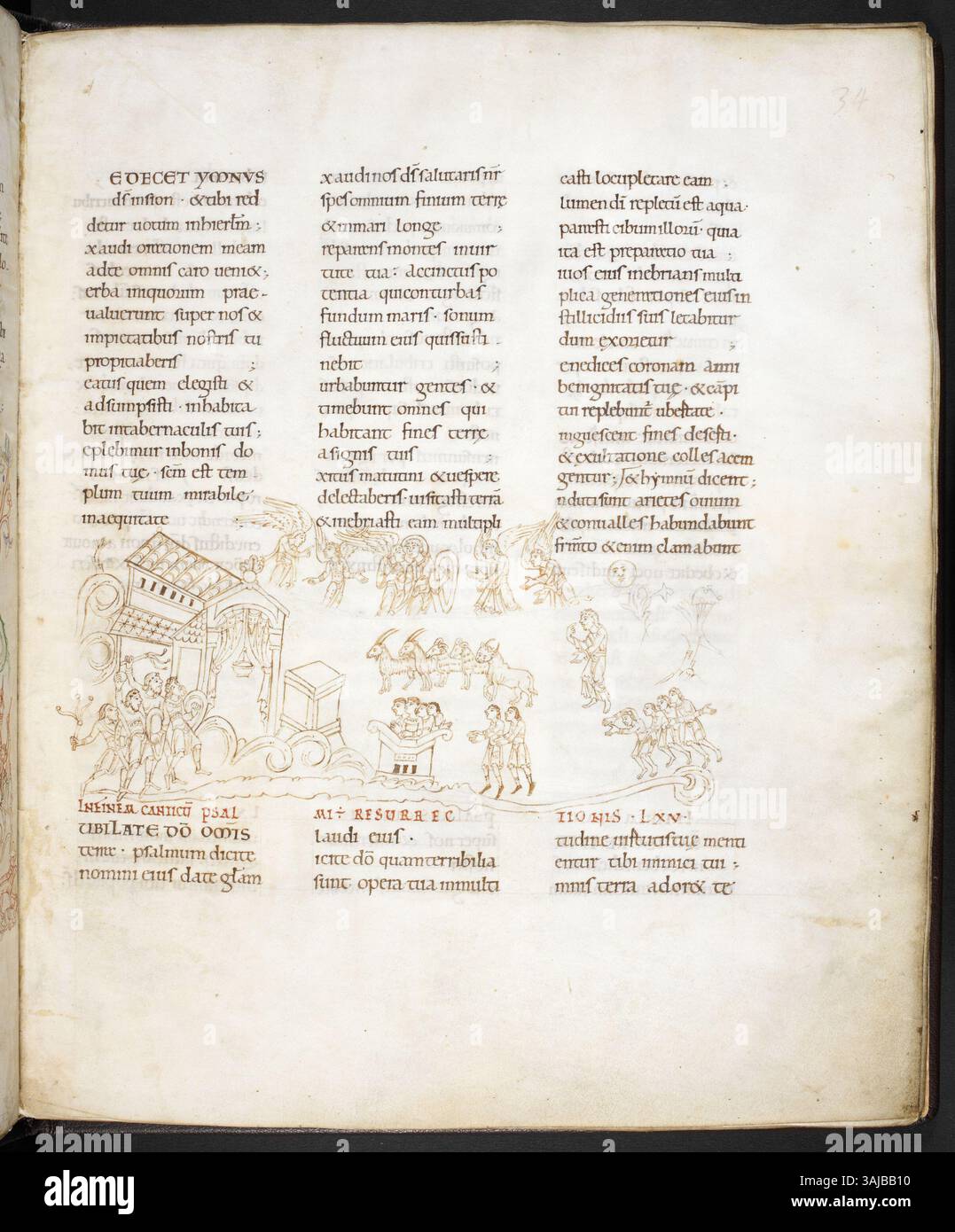Harley manuscript 603 f034r is an illuminated psalter from the early ...