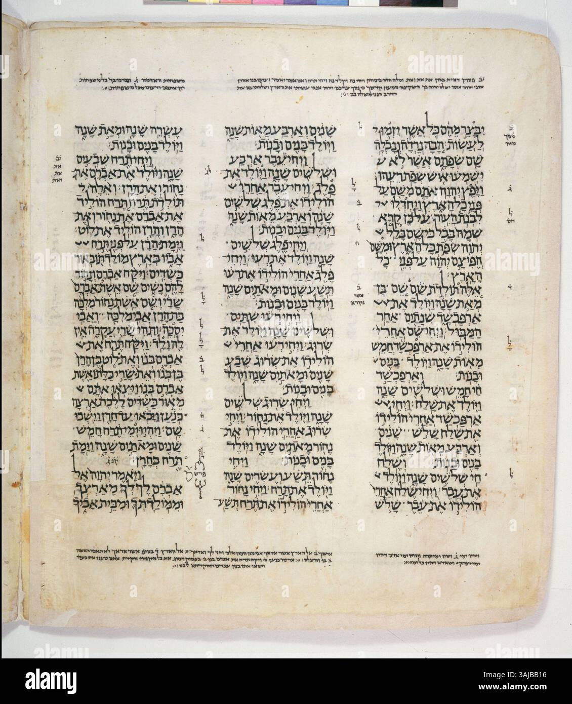 Folio 006b of the Leningrad Codex, dating from 1008-1011, shows Genesis ...