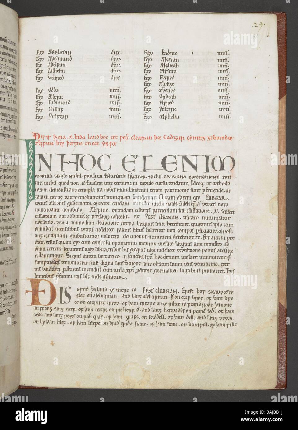 A folio from the 'Codex Wintoniensis', featuring an illumination on ...