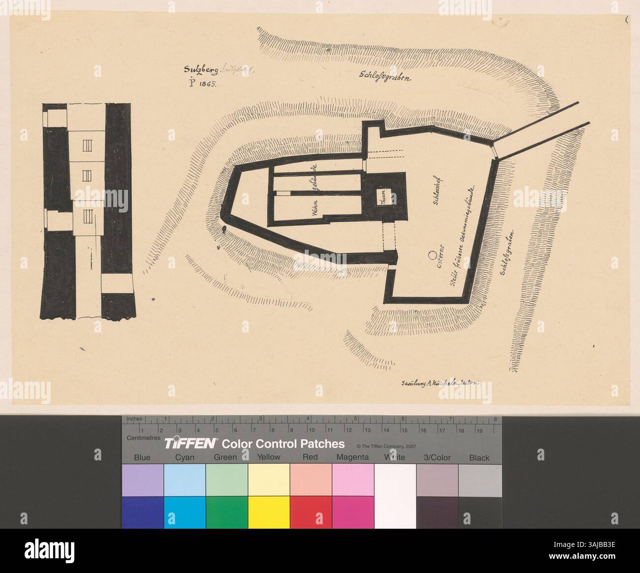 This floor plan of Sulzberg Castle in Untereggen, created by Paul Peter ...