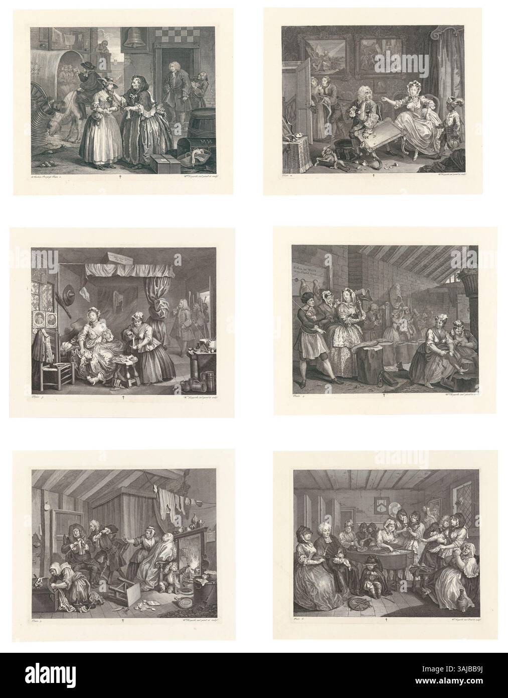 William Hogarth’s *A Harlot’s Progress* (1732) is a series of paintings ...