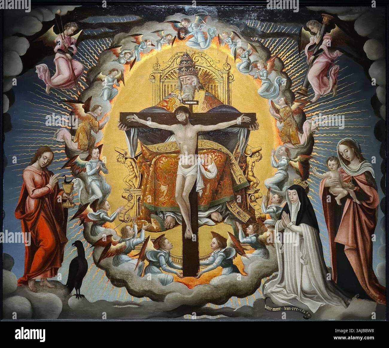 An anonymous painting from 1545 titled 'Genadestoel,' depicting the ...