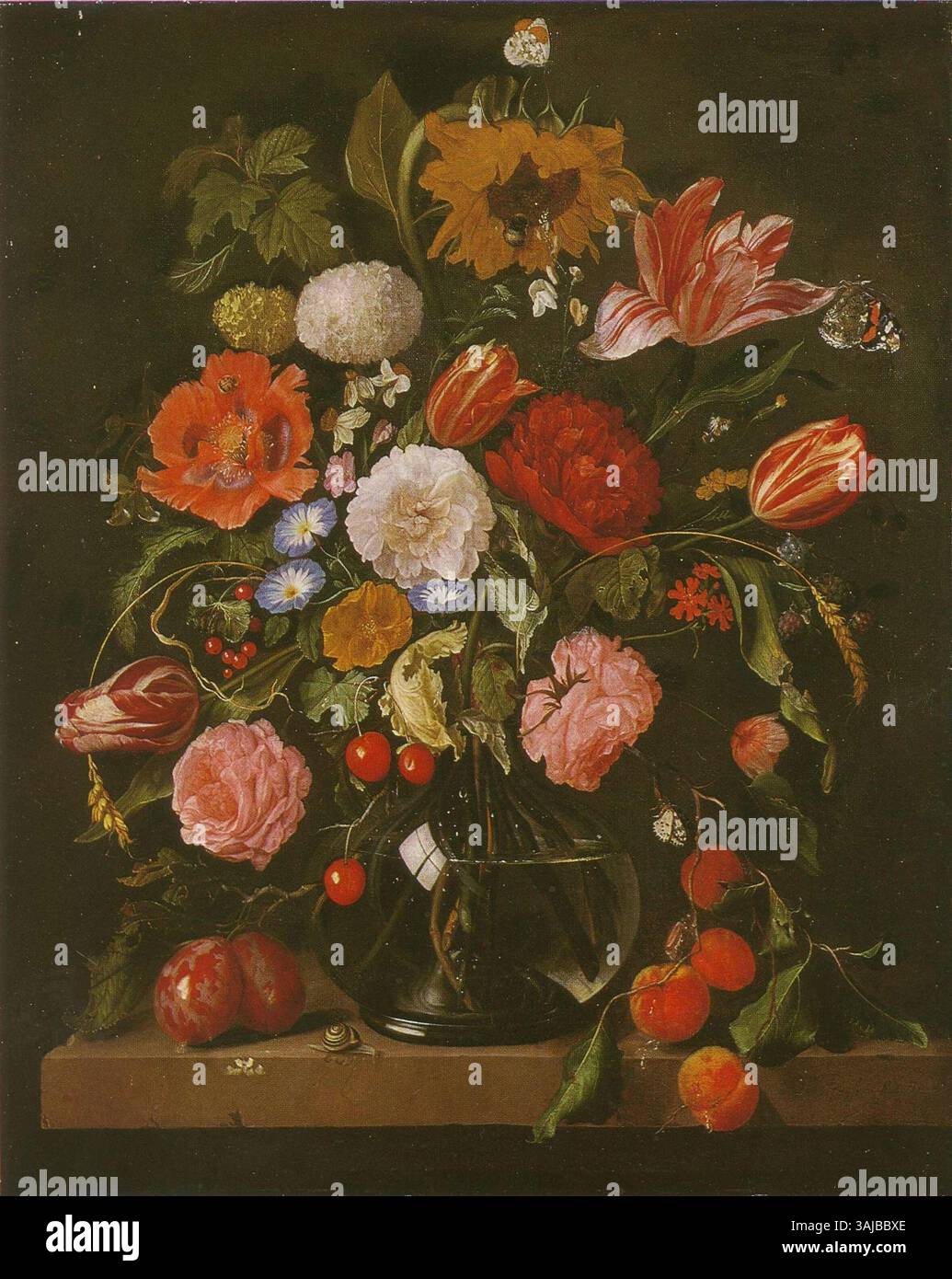 A floral still life painting, attributed to Jan van Huysum or Jan ...