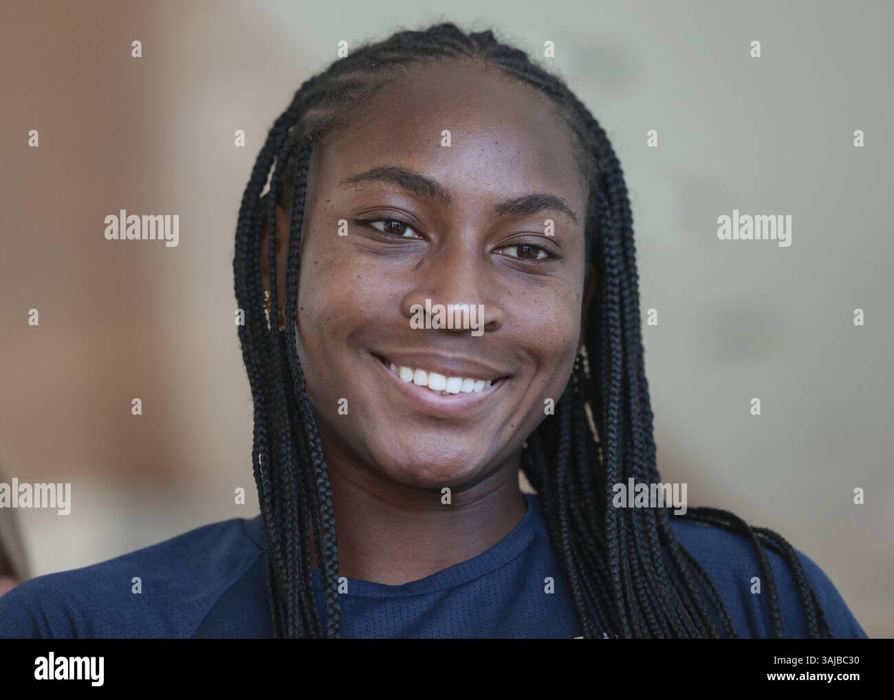 Coco Gauff, portrait, Portrait, Press conference, press cvonference ...