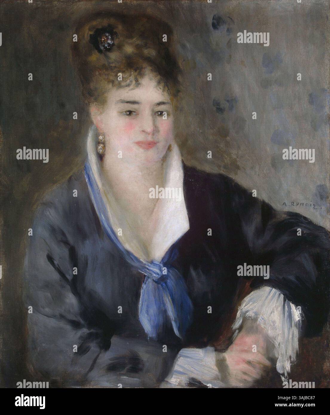 'Woman in Black' by Pierre-Auguste Renoir, painted around 1876, is an ...