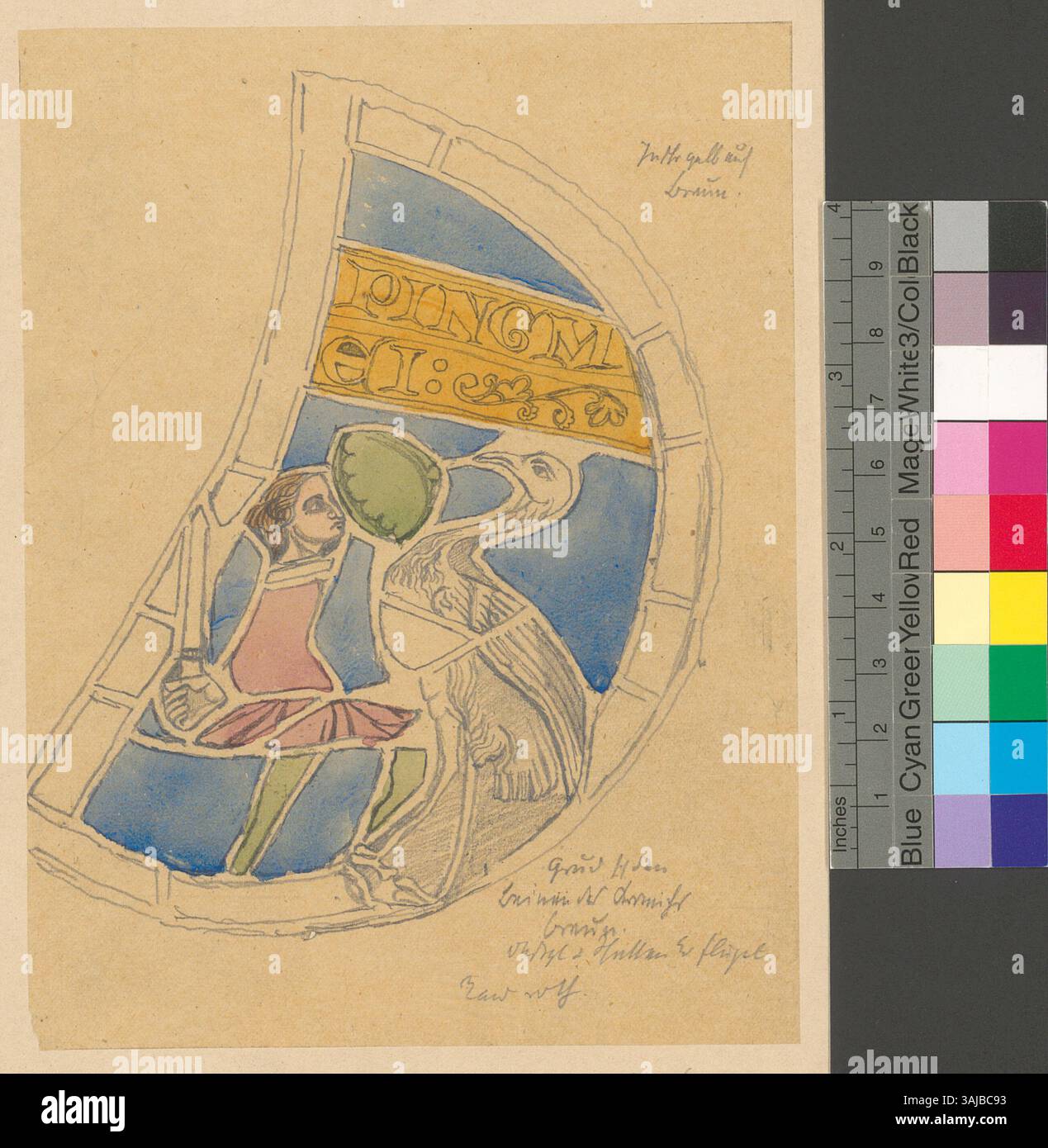 This image from Johann Rudolf Rahn shows a half medallion from the 13th ...