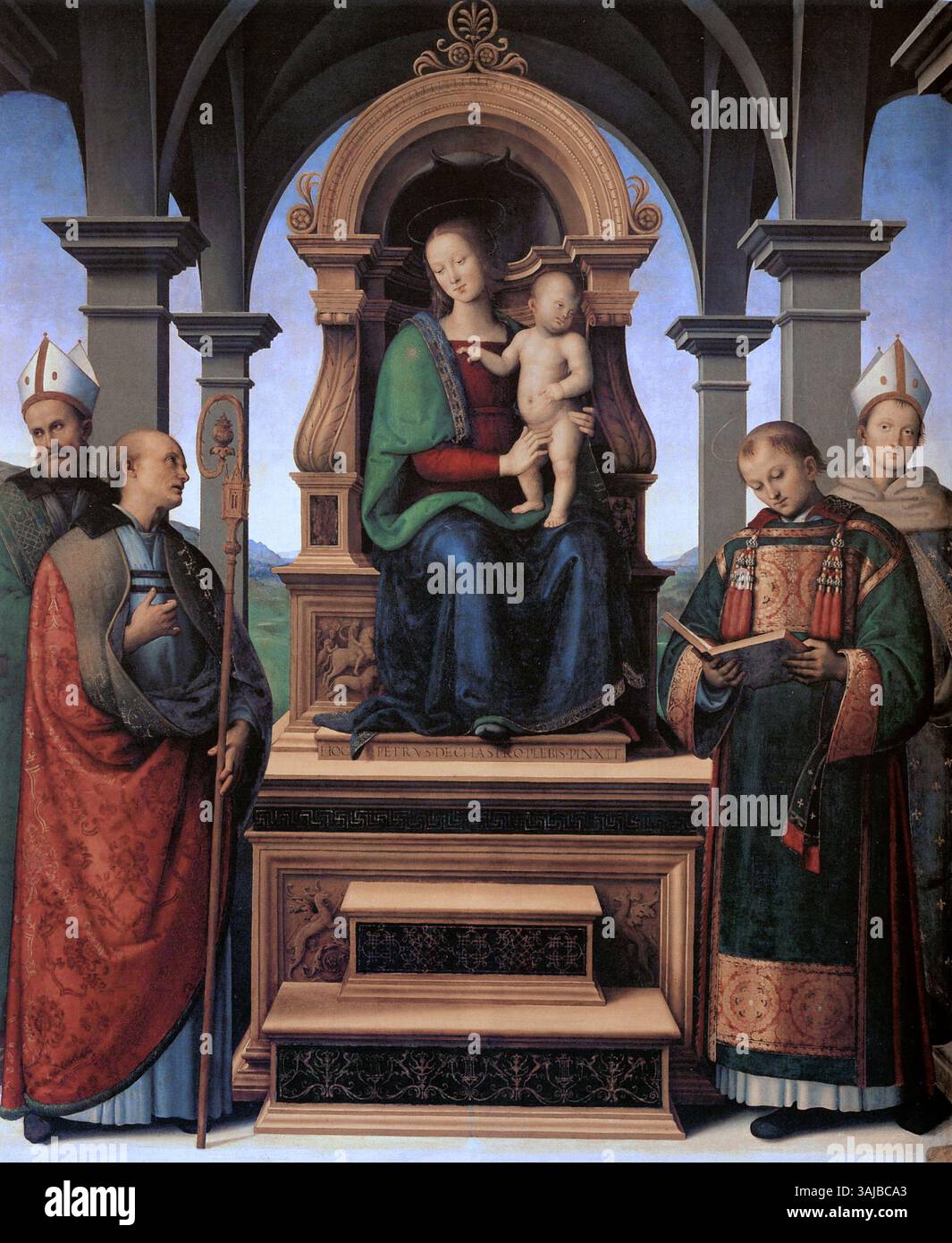 Pietro Perugino’s 'Decemviri Altarpiece' (1495) depicts the Virgin Mary ...