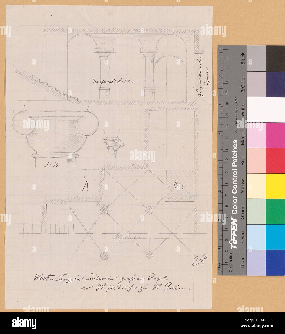 This image shows the floor plan, cross-section, and two depictions of ...