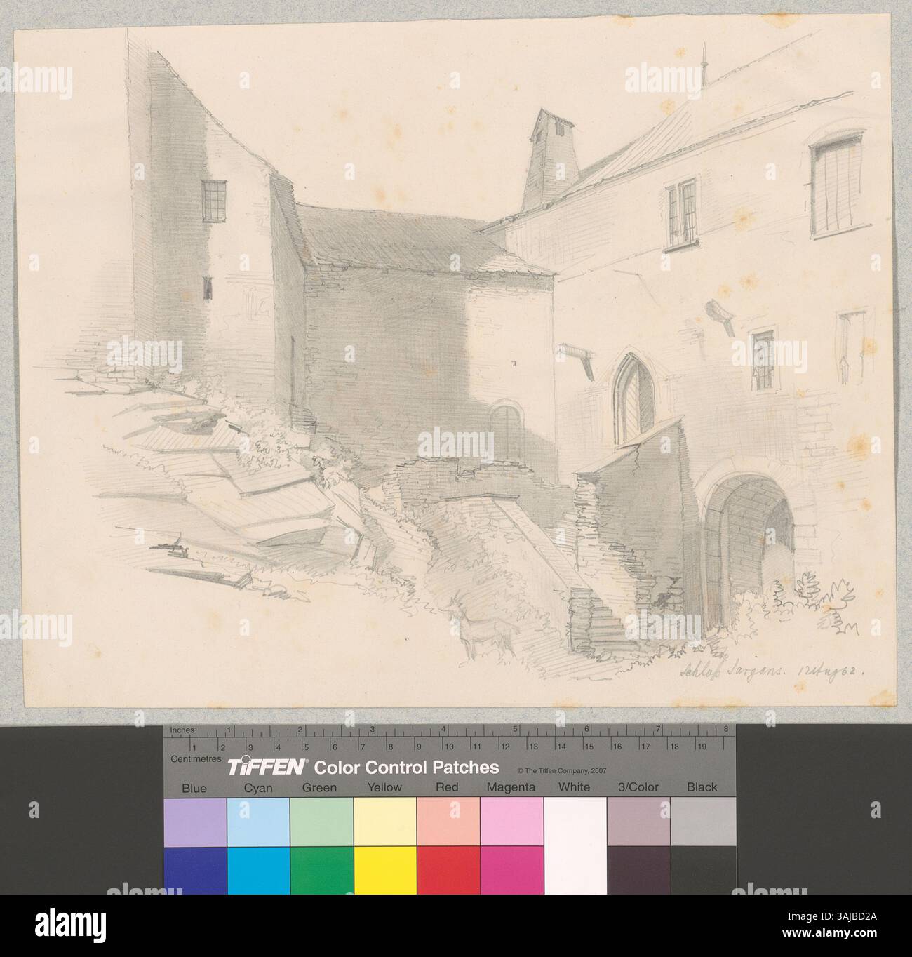 This 1862 illustration by Johann Rudolf Rahn shows a section of the ...