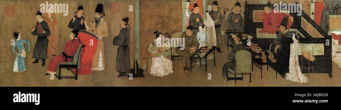 This 12th-century remake of Gu Hongzhong's 10th-century painting, Night ...