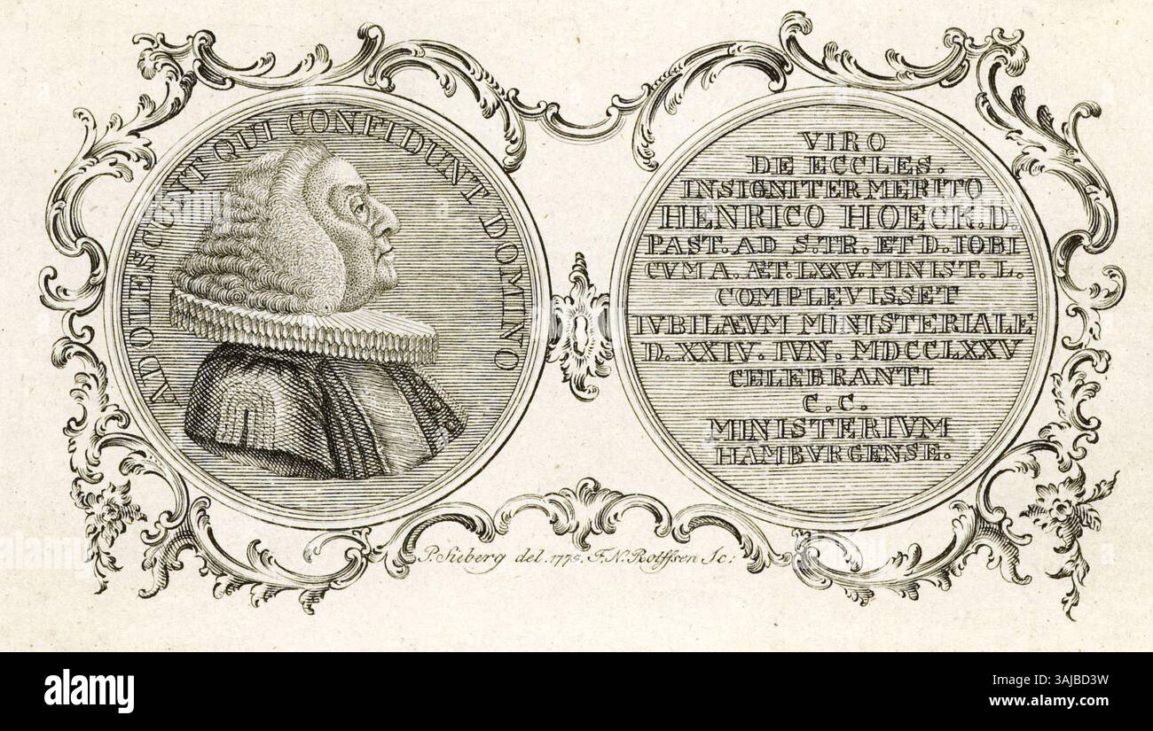 Portrait of Heinrich Hoeck created by Franz Nikolaus Rolffsen and Peter ...