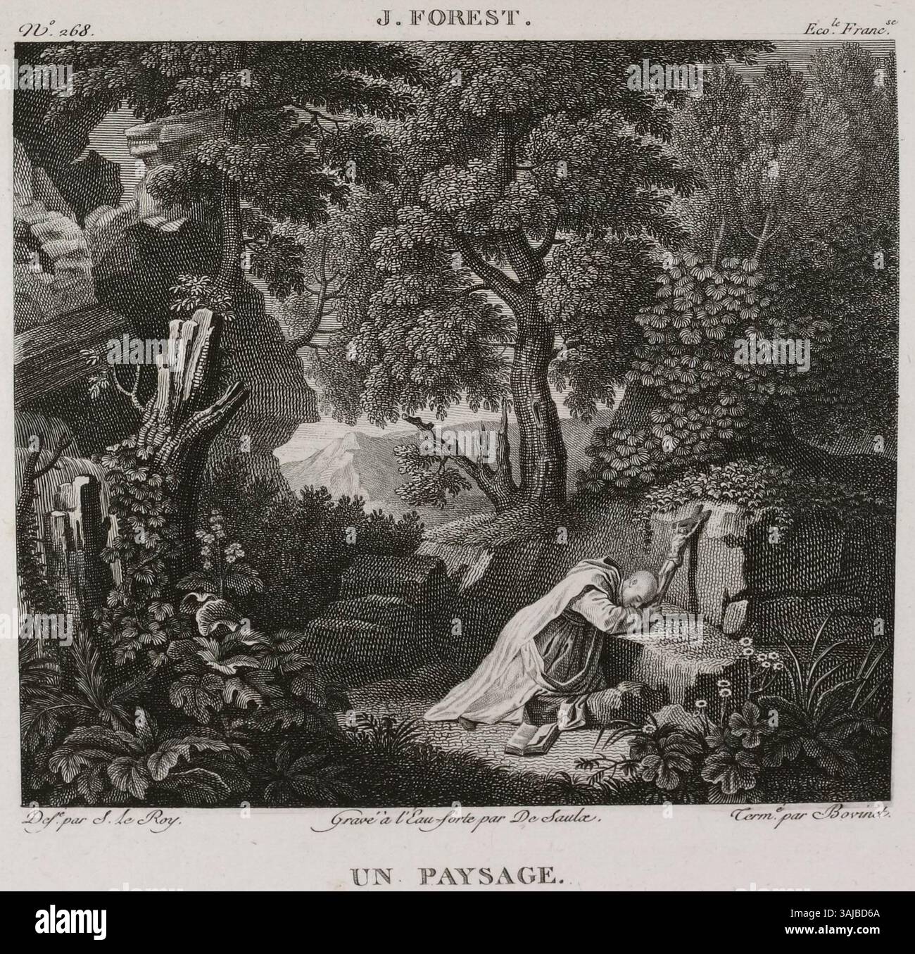 This landscape painting by Denis-Sébastien Leroy, De Saulx, and Bovinet ...