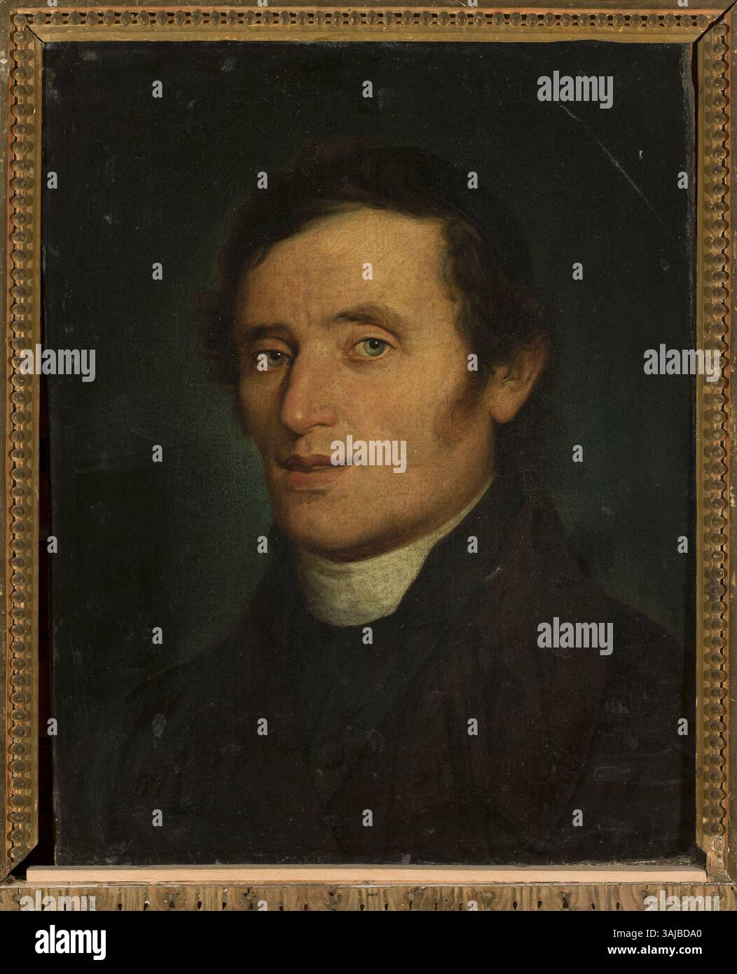 This anonymous portrait from 1810 shows a man dressed in period attire ...
