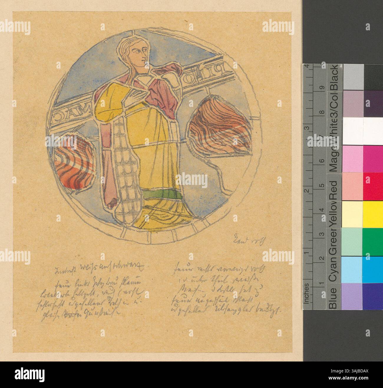 This image depicts a medallion from the 13th-century rose window in the ...