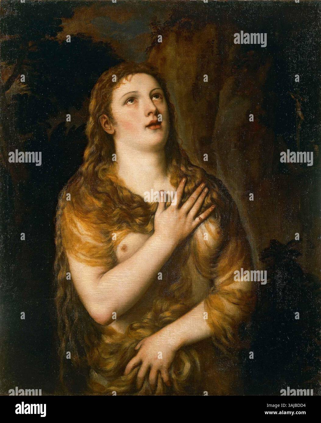 *La Maddalena* by Titian, painted around 1540, portrays Mary Magdalene ...