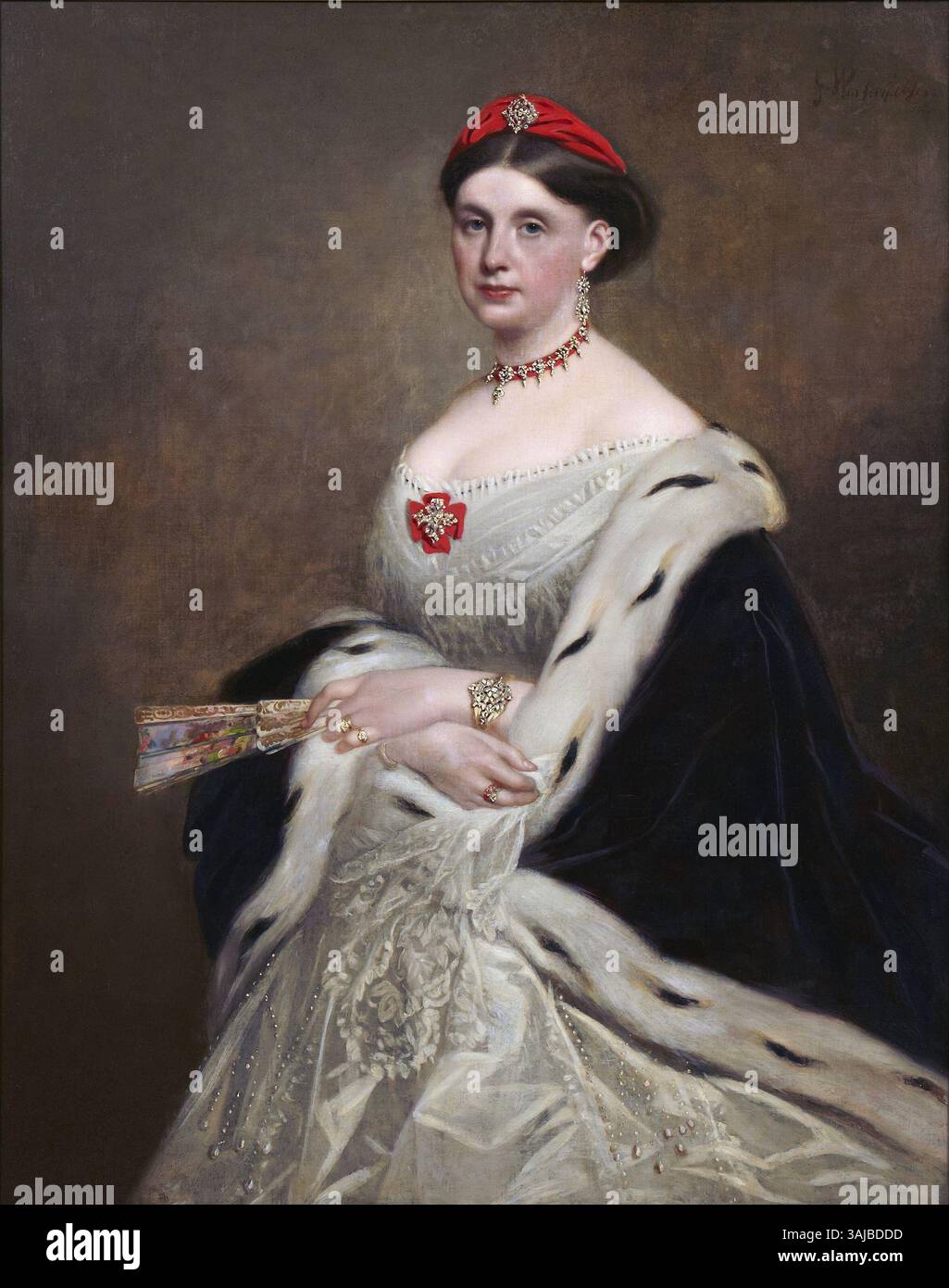 Franz Xaver Winterhalter’s portrait of Louisa Hargreaves, painted circa ...
