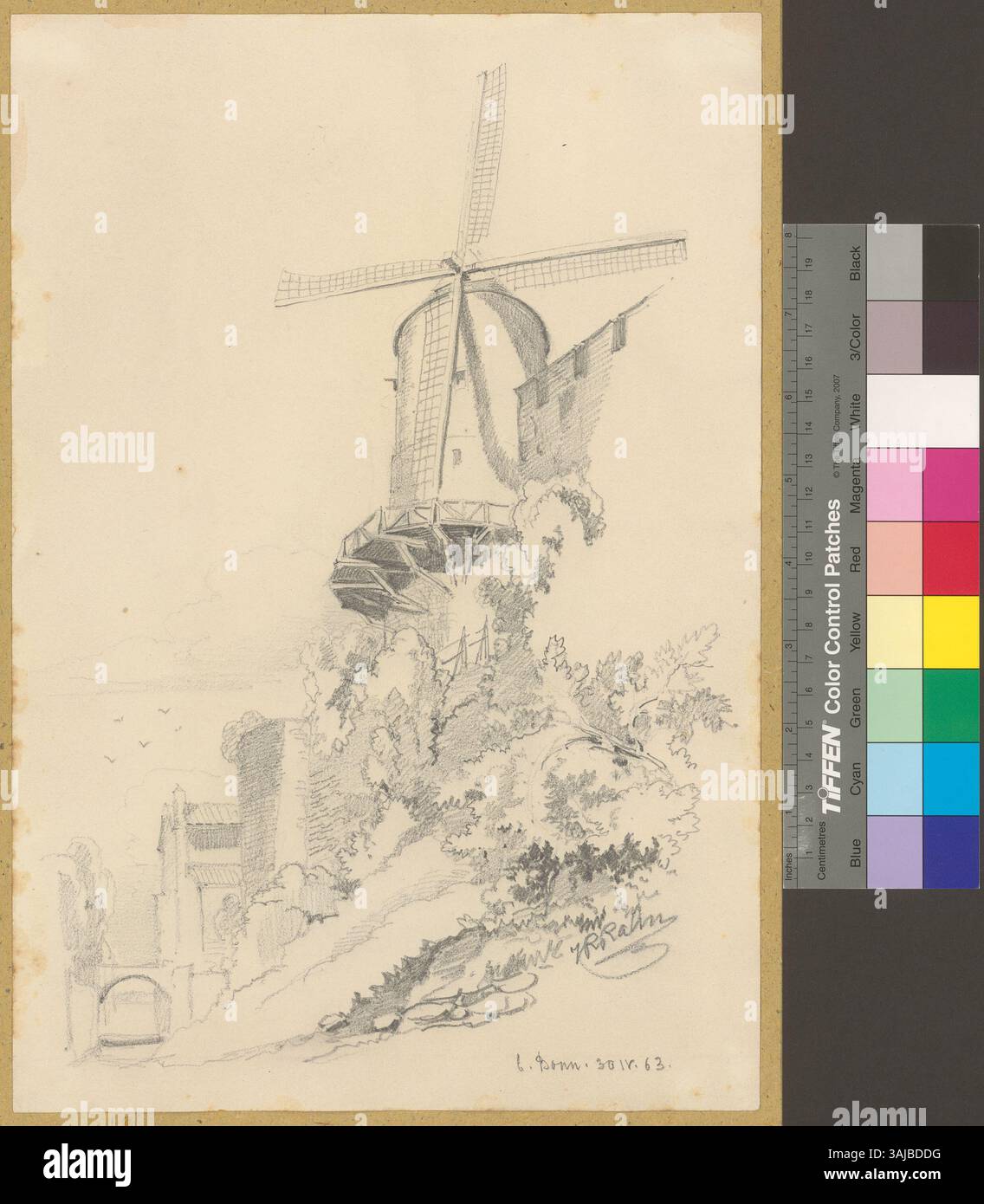 This artwork, created by Johann Rudolf Rahn in 1863, represents an ...