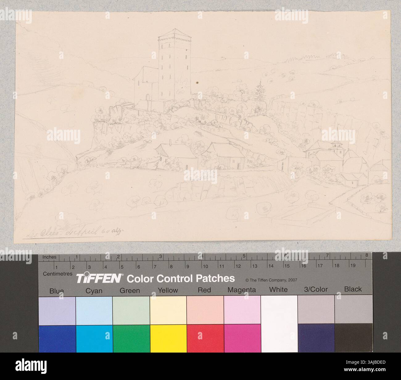 The image shows an exterior view of the former castle in Les Clées ...