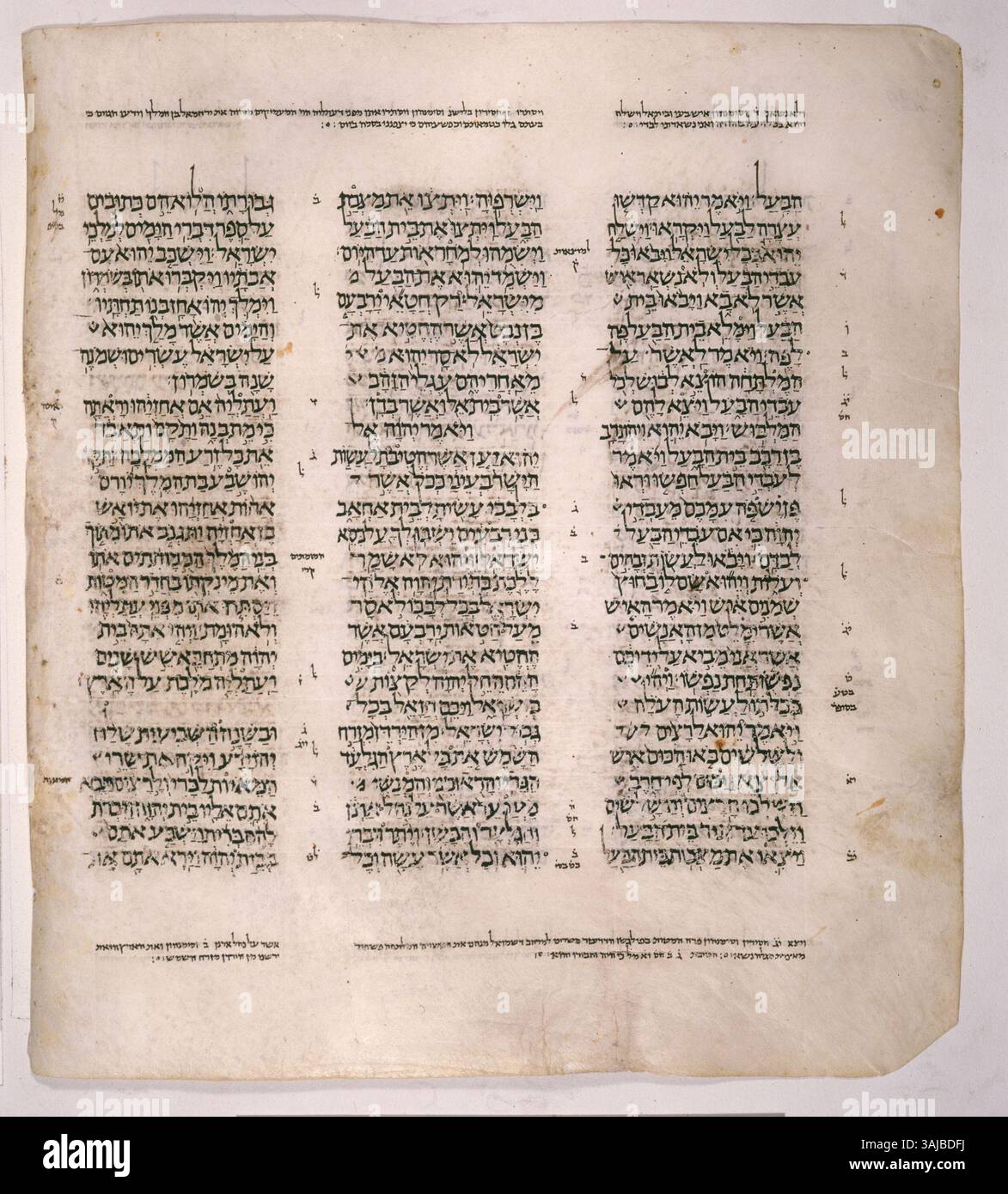 This page from the Leningrad Codex presents 2 Kings 10:19-11:4 ...