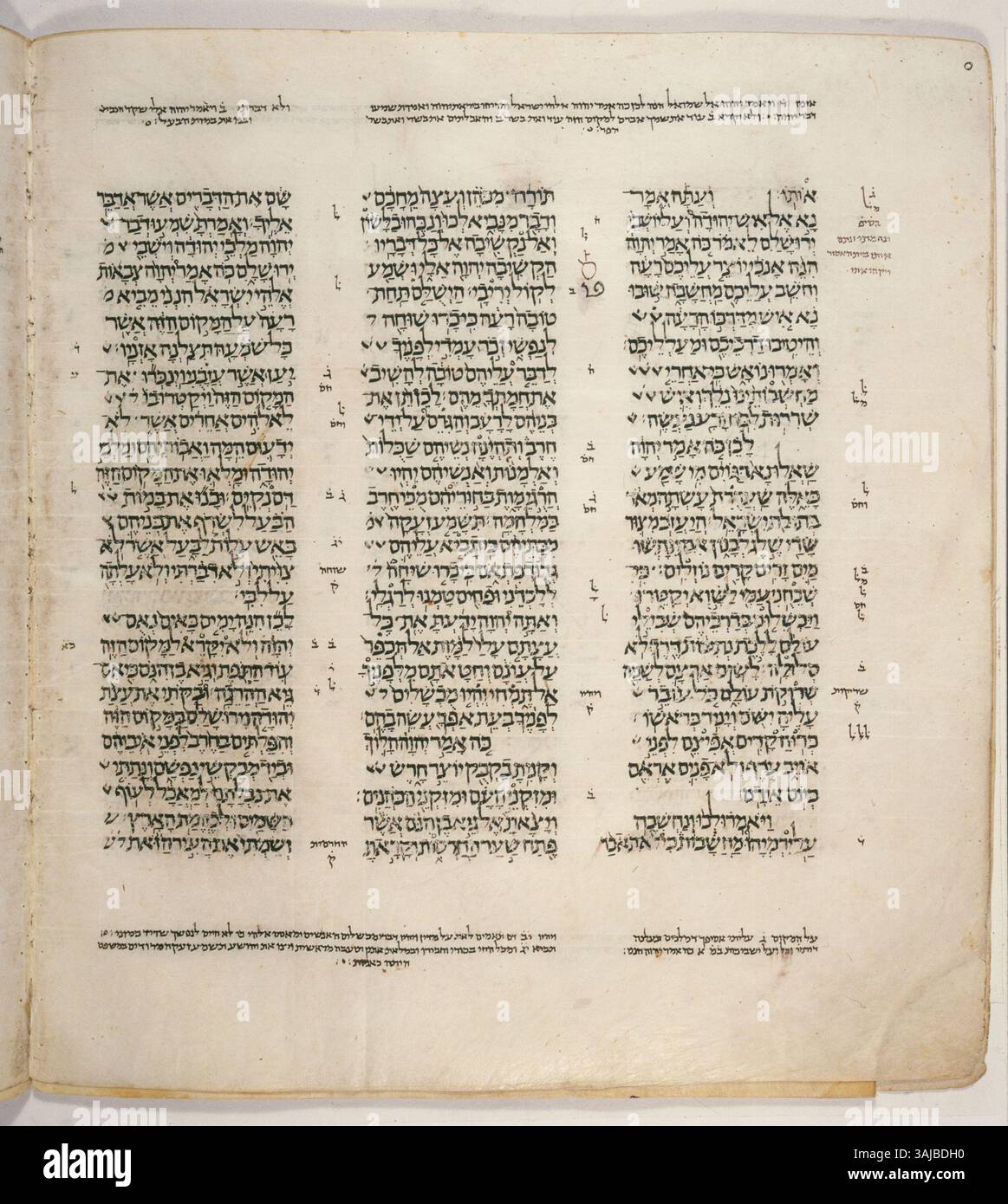 The 507th page of the Leningrad Codex, containing text from the Tanakh ...