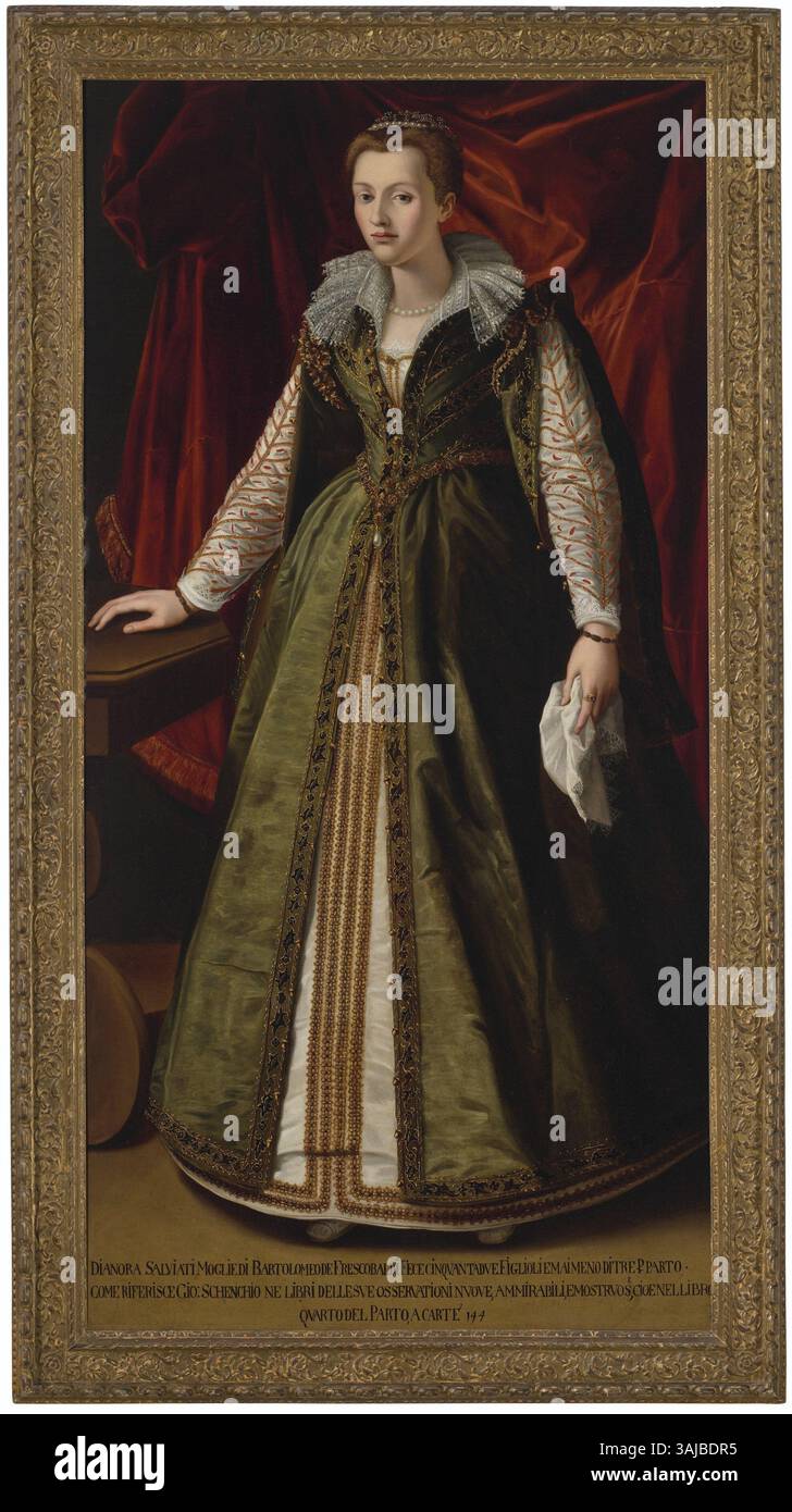 This 16th-century oil painting by Alessandro Allori and Giovanni Maria Butteri portrays Dianora ...
