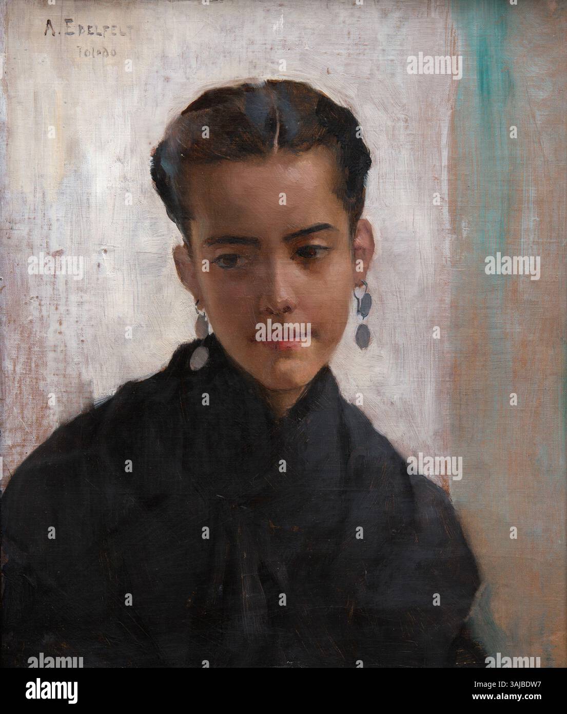 Albert Edelfelt’s 1881 painting 'Girl from Toledo (Dolores)' is a ...