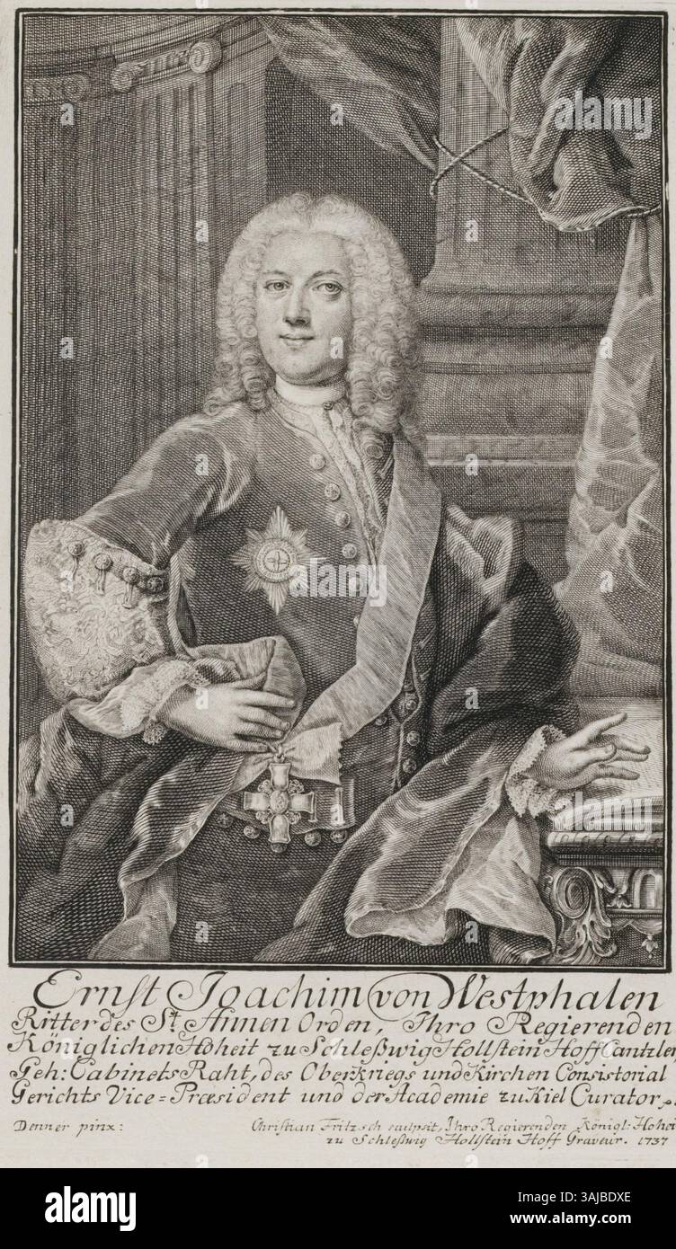 Another portrait of Ernst Joachim von Westphalen, created in 1737 by ...