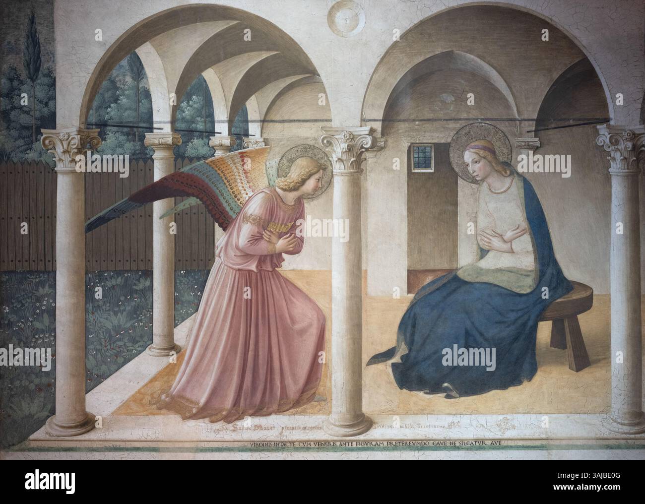Fra Angelico's 'Annunciation' fresco, created between 1438 and 1450, is ...