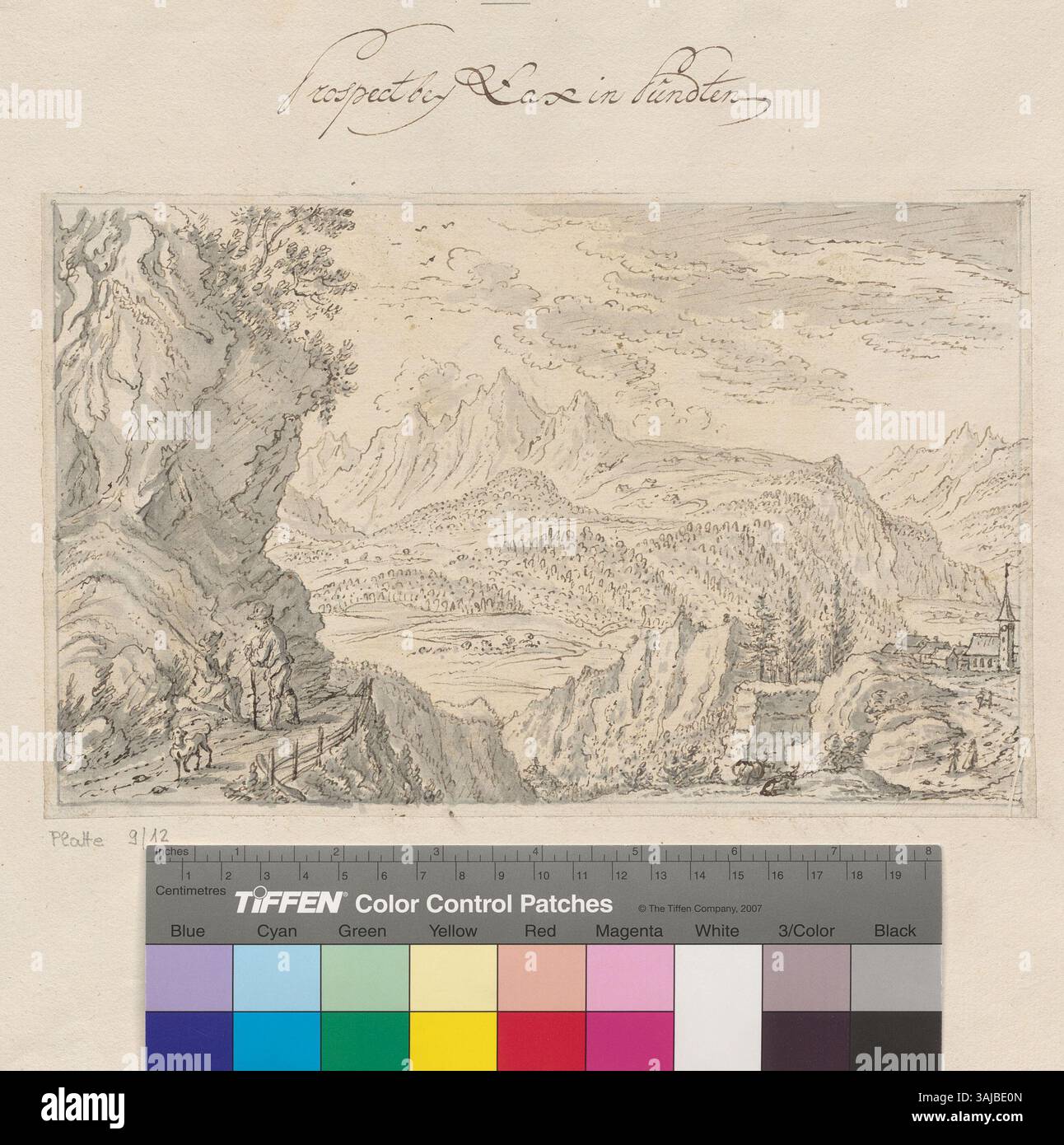 A drawing from between 1720 and 1768 by Johann Caspar Ulinger ...