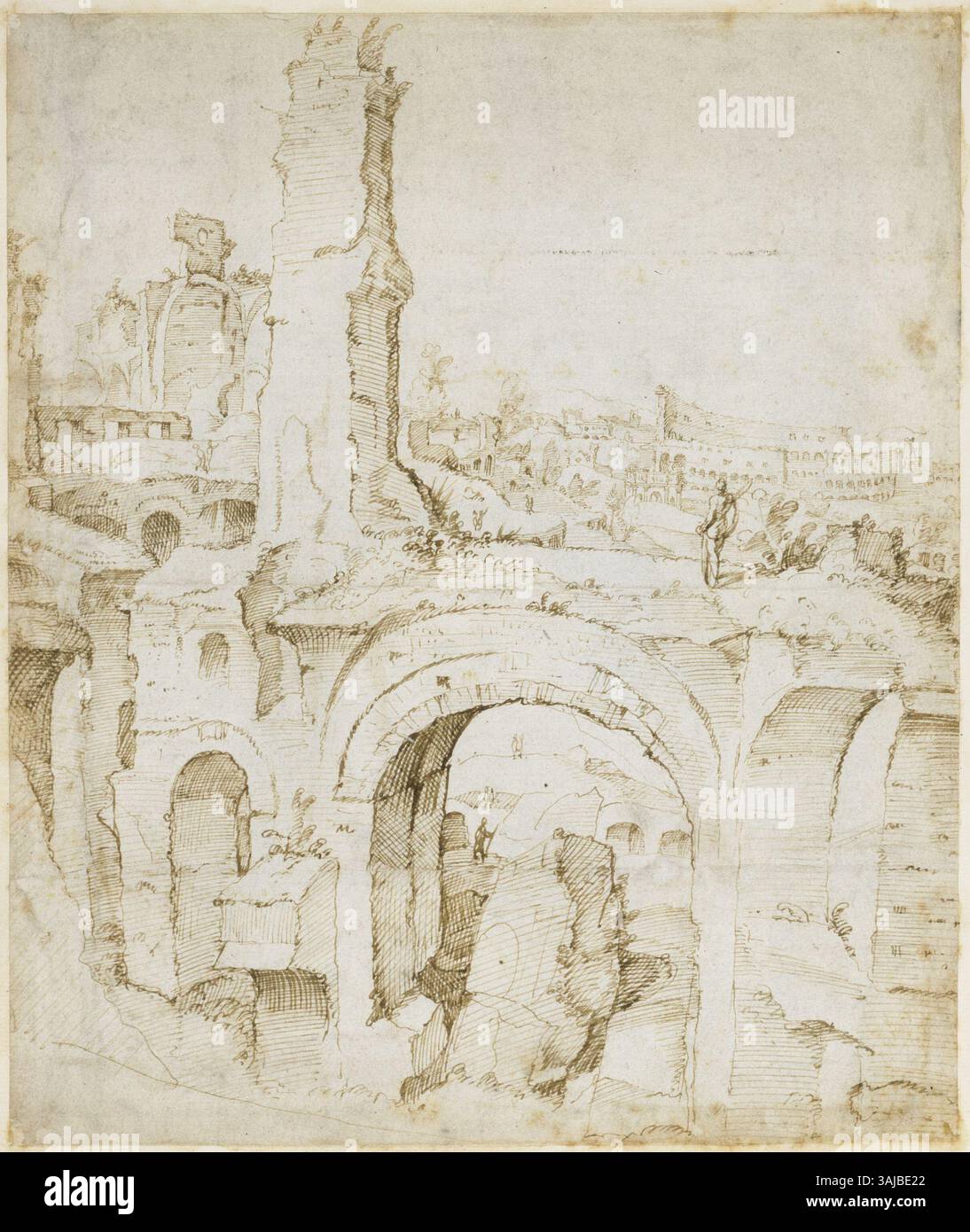 This drawing by Maarten van Heemskerck, created between 1532 and 1536 ...