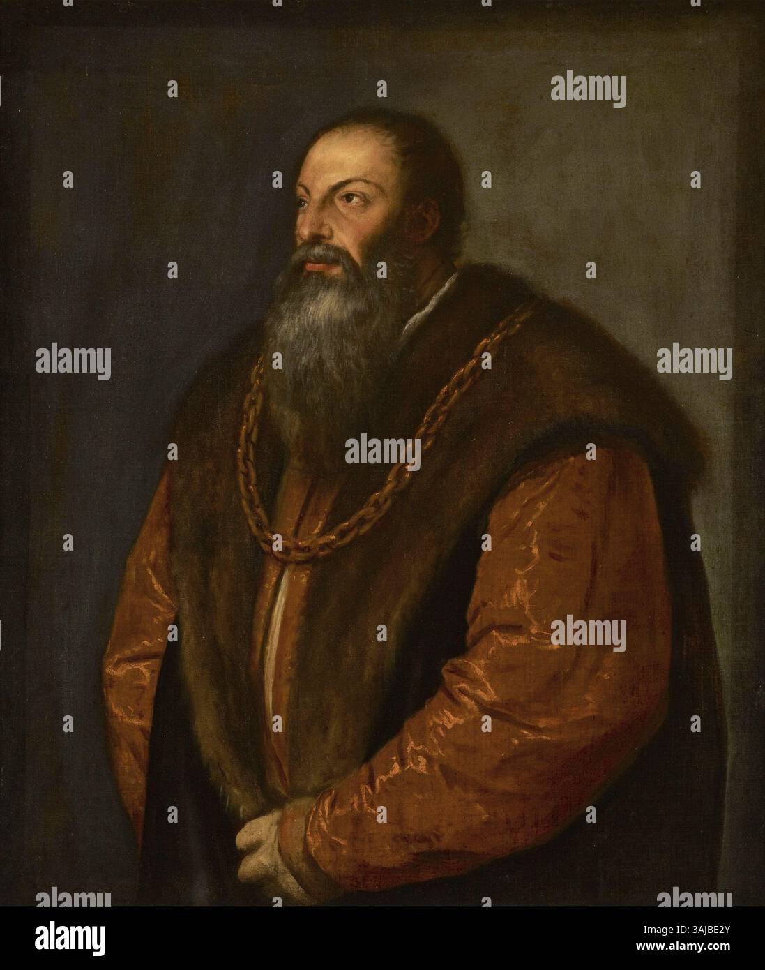This portrait by Titian, painted around 1537, depicts Pietro Aretino ...