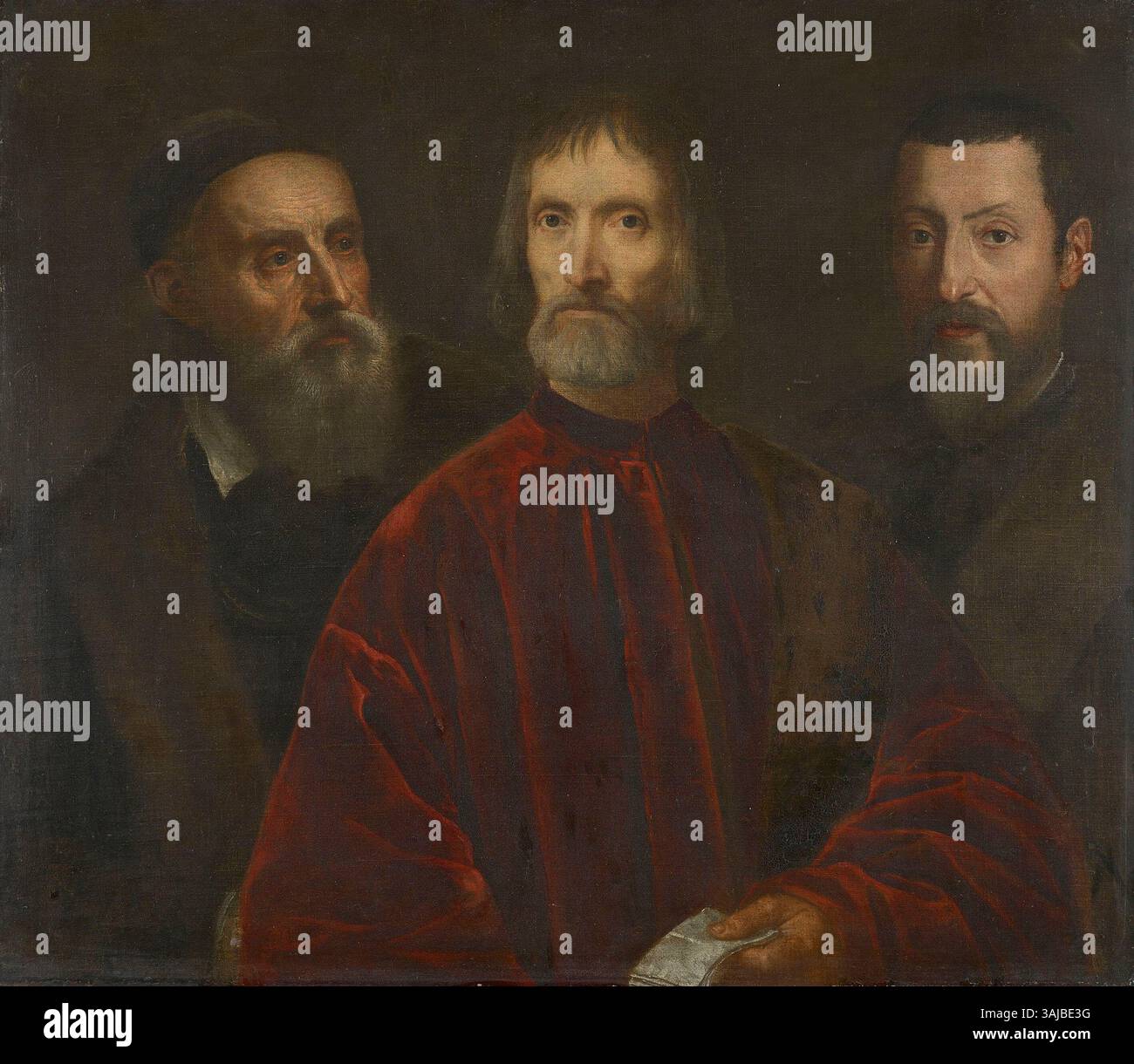This painting, 'Titian and His Friends', created after Titian's style ...