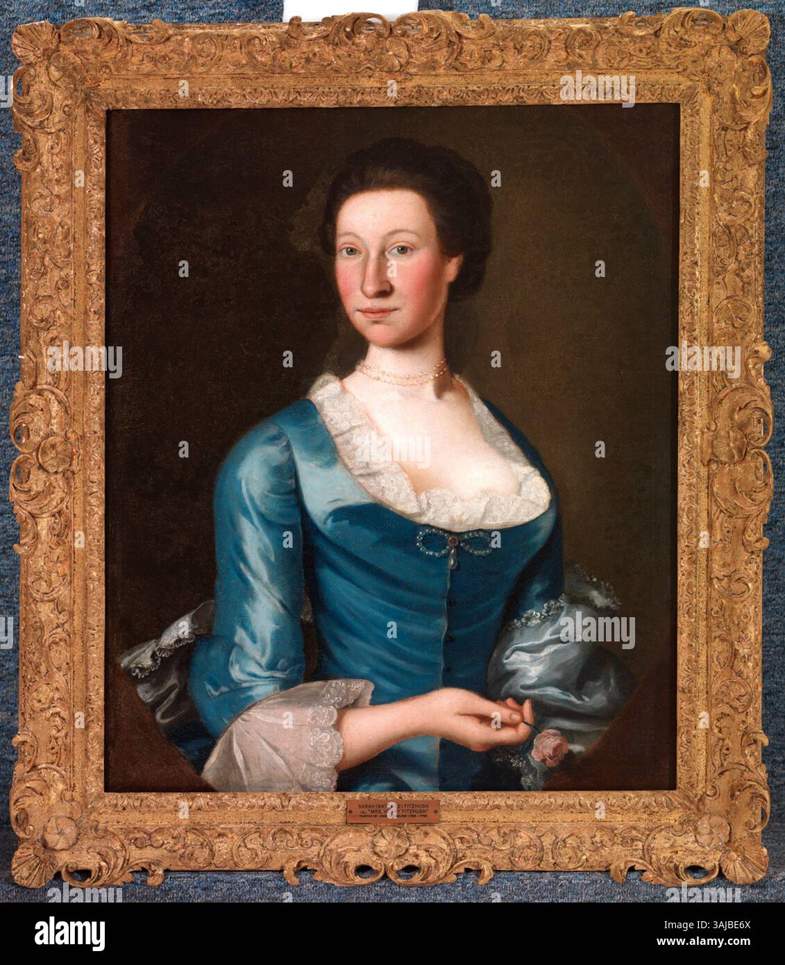 This 1751 portrait by John Hesselius shows Sarah Battaile Fitzhugh ...