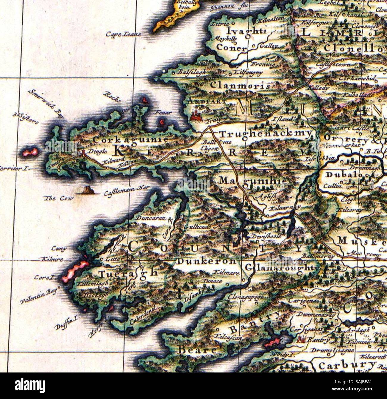 This map, created by Nicolaes Visscher II in 1689, shows the detailed ...