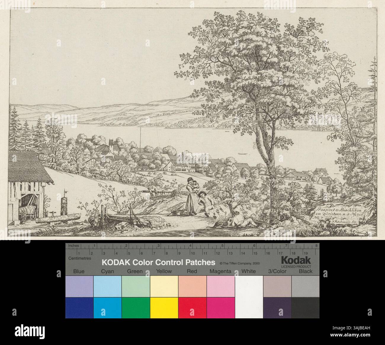 This undated etching by Johann Jakob Aschmann depicts a view of ...