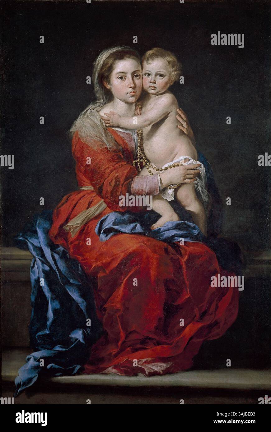 'La Virgen del Rosario,' painted by Bartolomé Esteban Murillo between ...