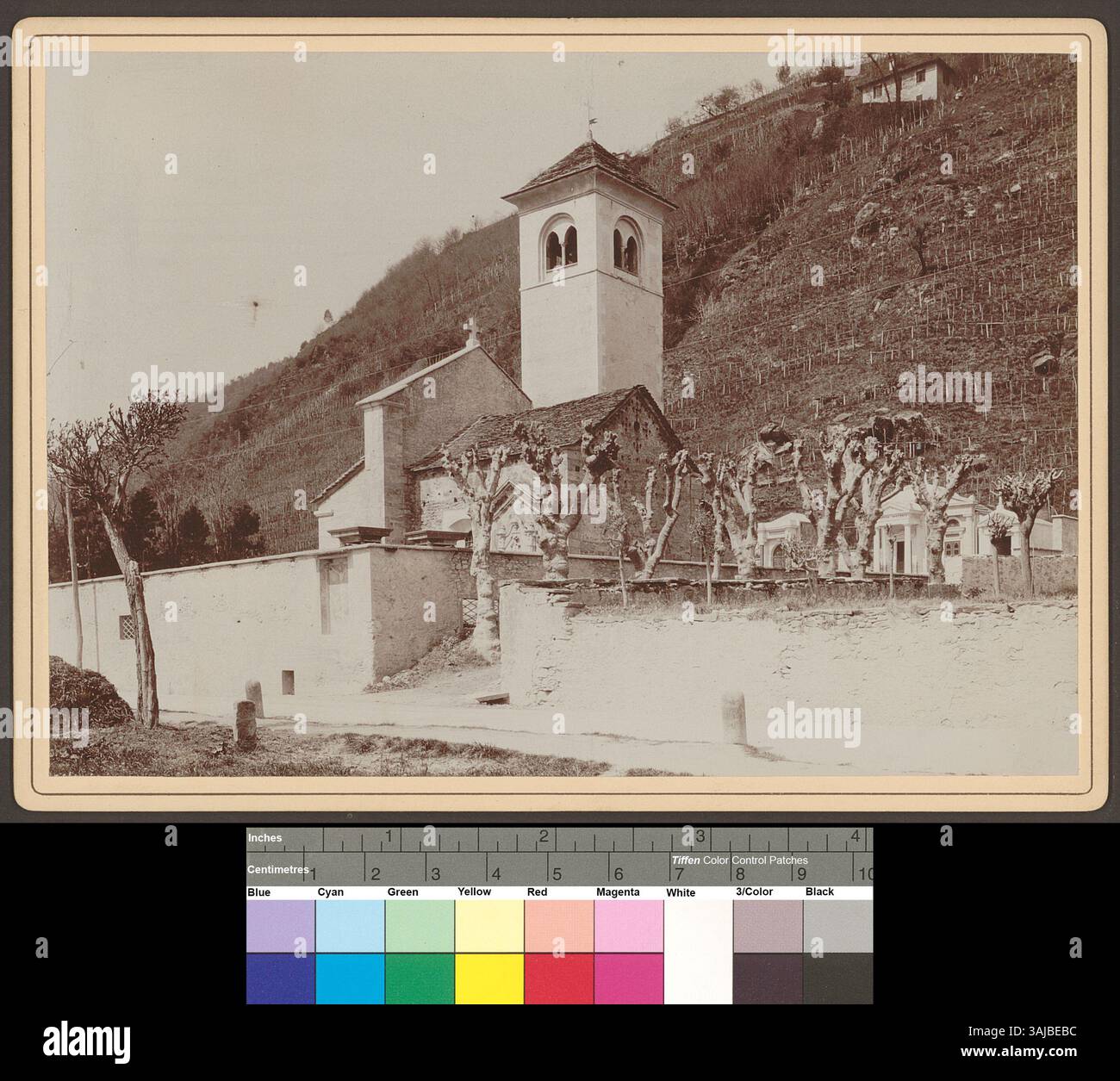 A photograph taken in 1893 by Robert Breitinger showing the church of ...