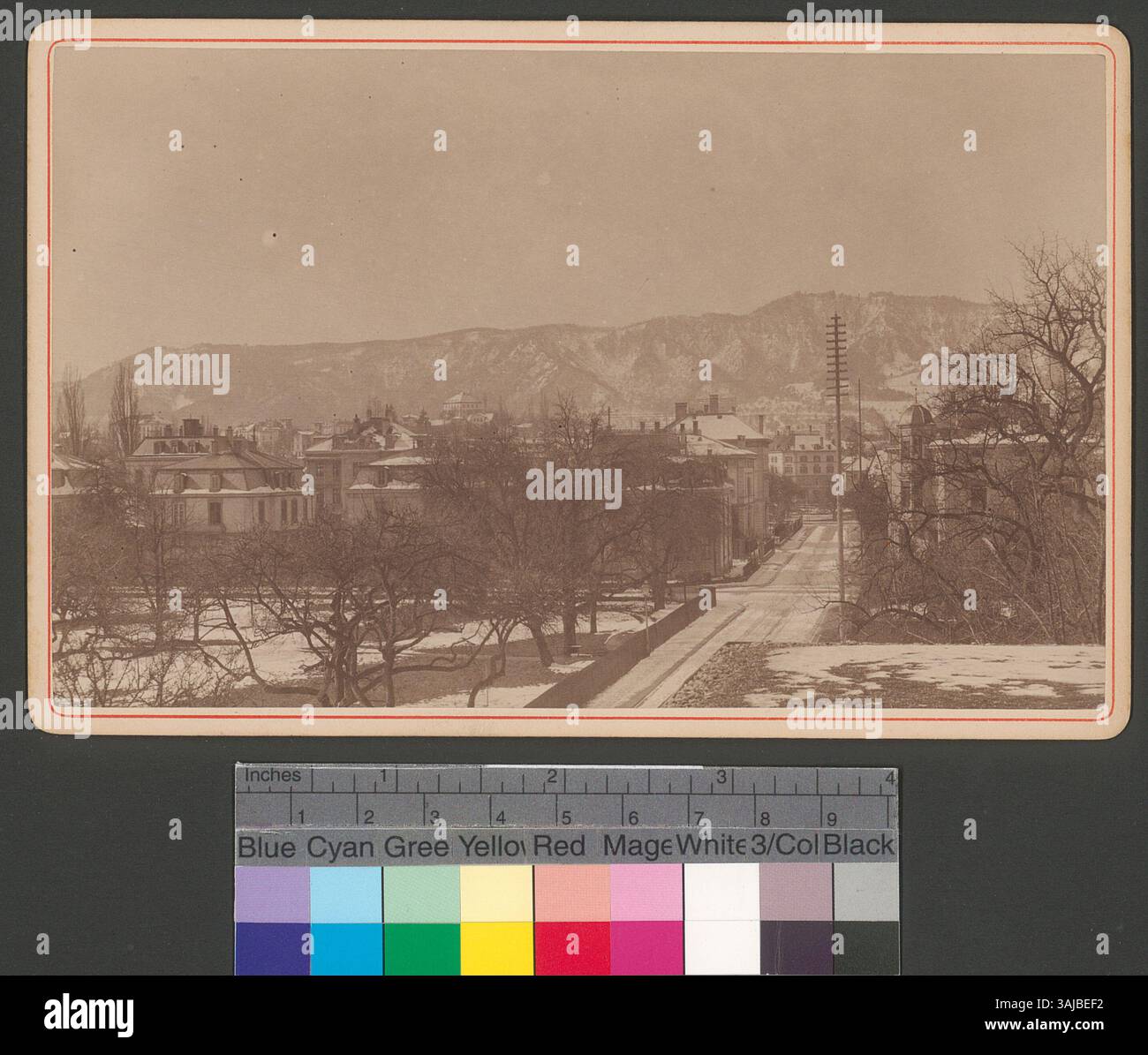 This photograph captures a view of Uetliberg mountain from the roof of ...