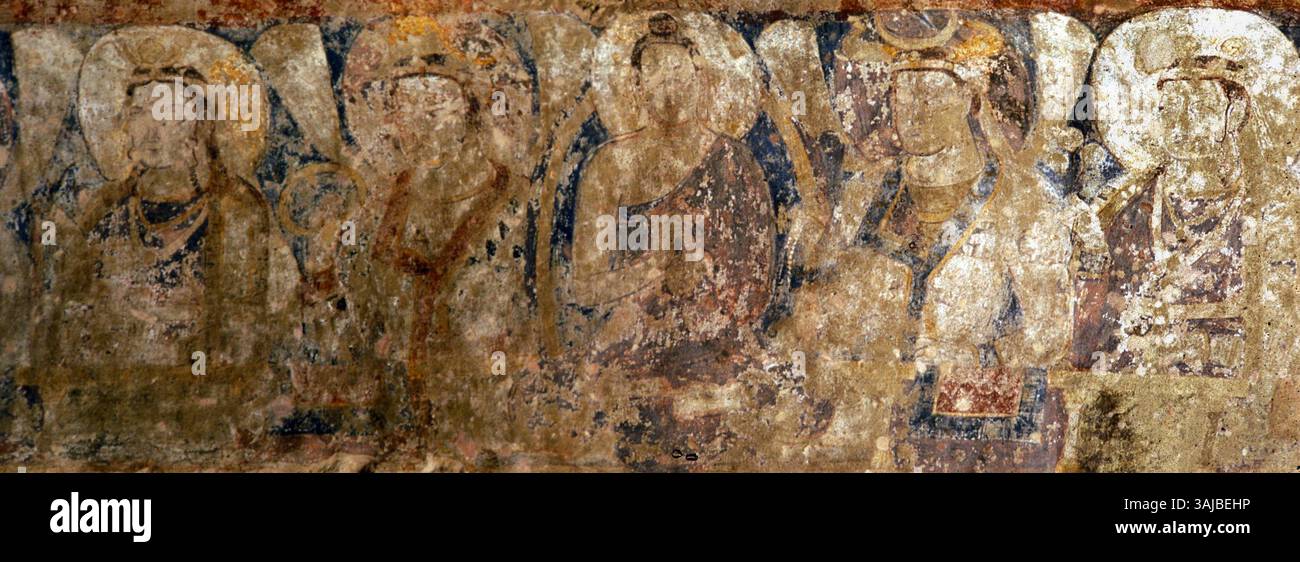 This image depicts the Hephthalite sponsors of the 6th century who ...