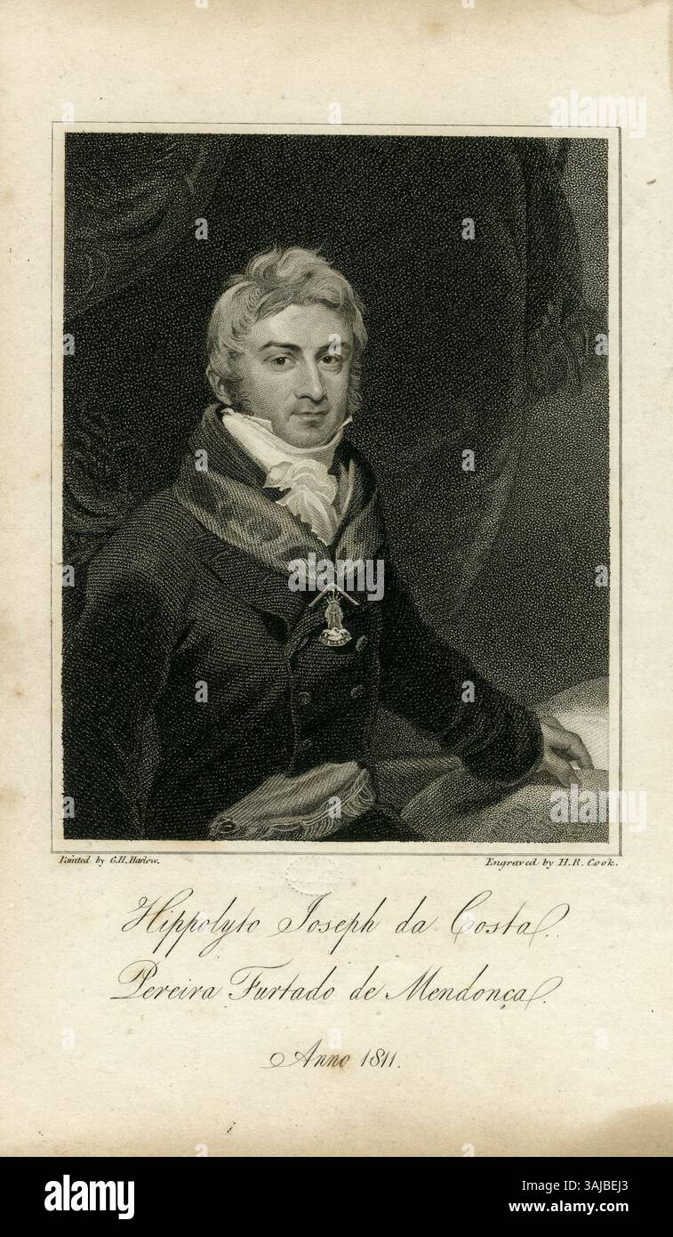 This engraving from 1811 by Henry Richard Cook portrays Hipólito da ...