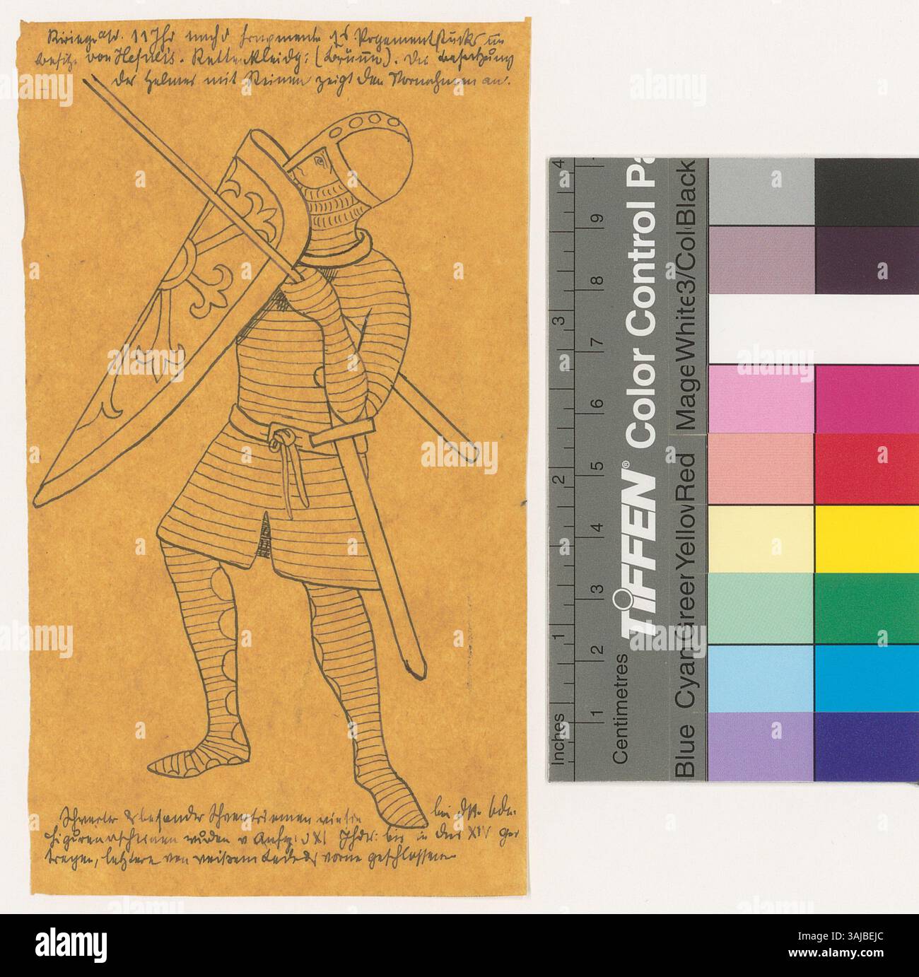 This image is a copy of a knight's depiction from the 11th century ...