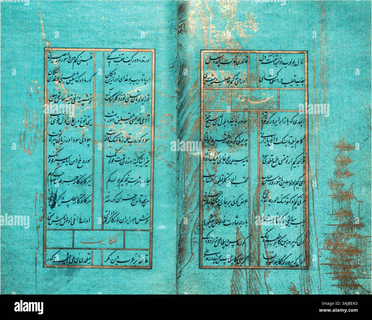 This double-page from 'Makhzan al-asrar', a Persian manuscript ...