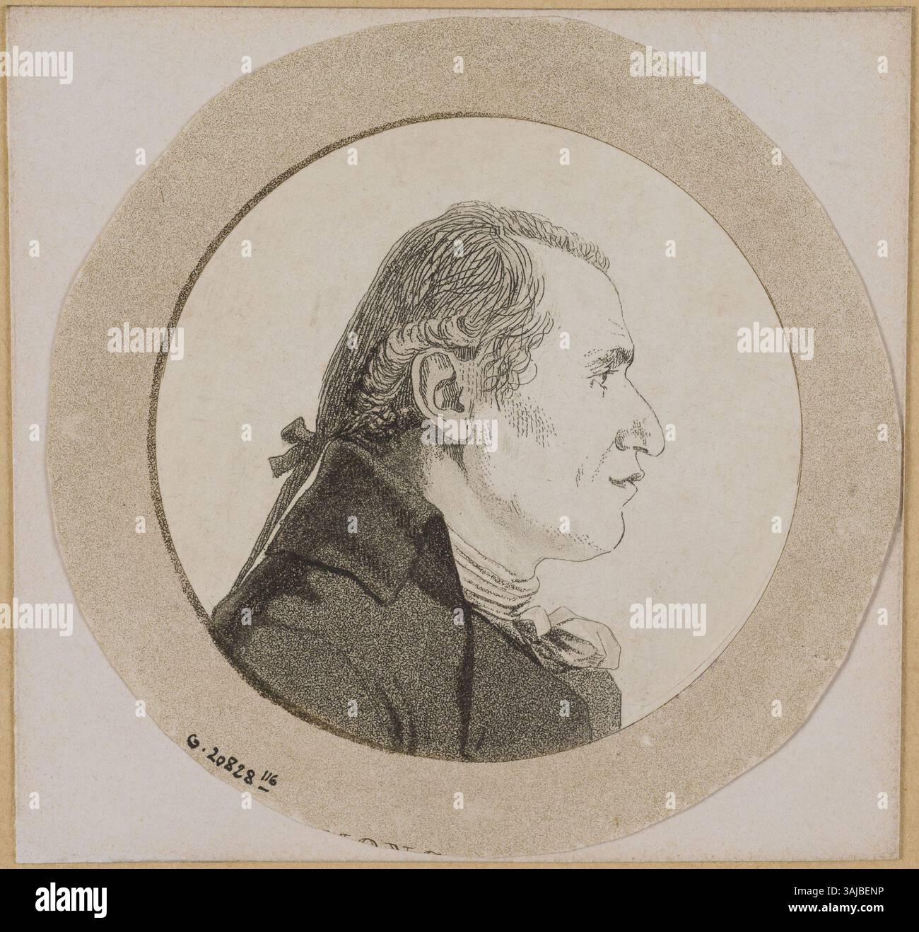This portrait by André Dutertre, created circa 1798-1799, depicts ...